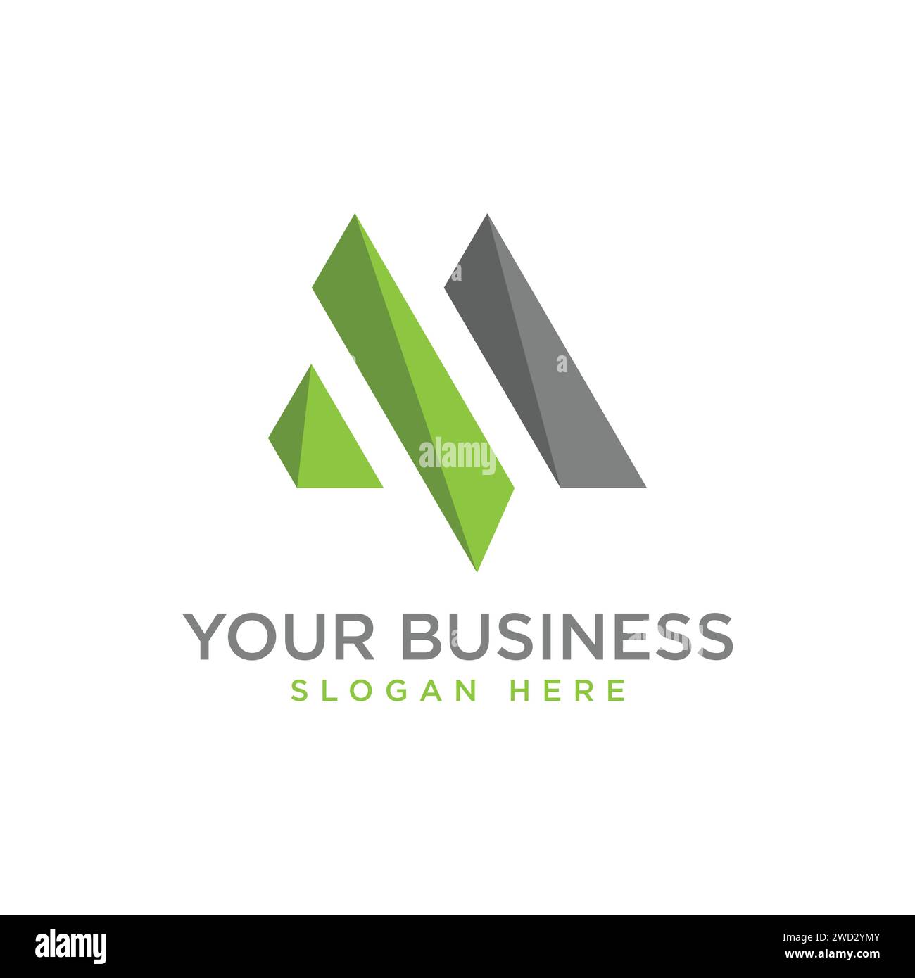 Abstract design M letter branding logo concept. Vector illustration ...