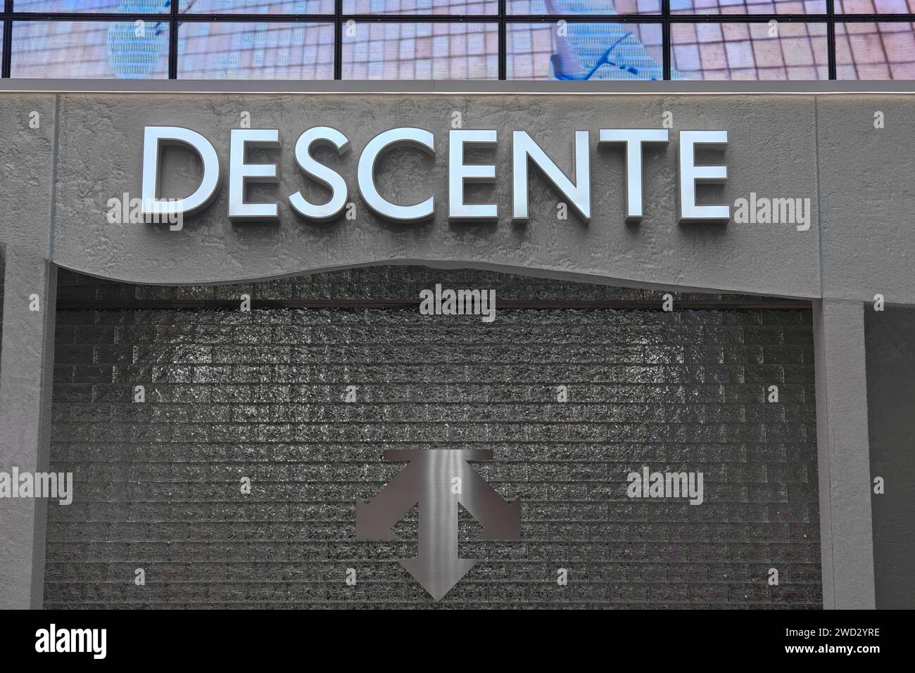 SHANGHAI, CHINA - JANUARY 18, 2024 - The down jacket brand DESCENTE ...