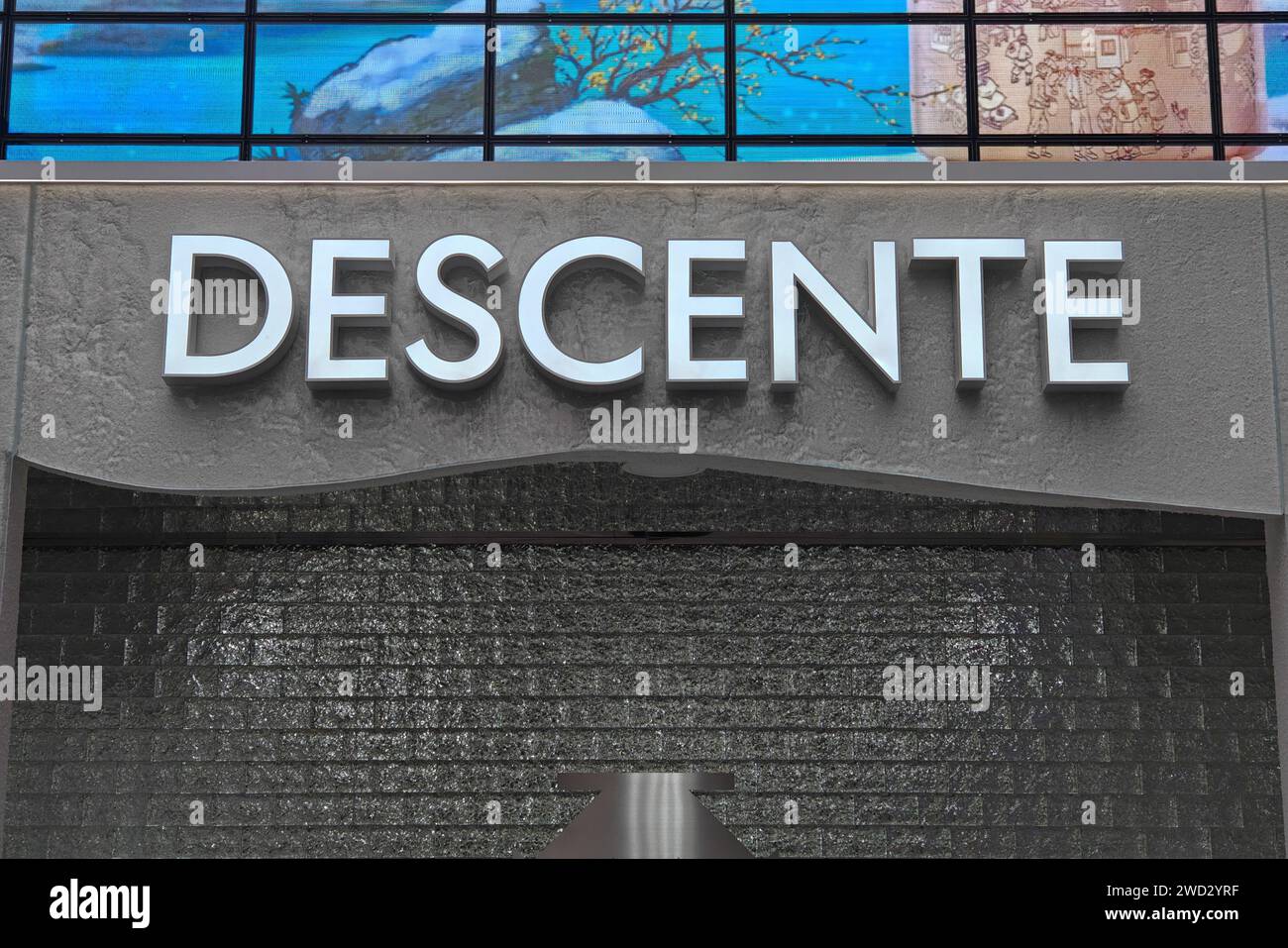 SHANGHAI, CHINA - JANUARY 18, 2024 - The down jacket brand DESCENTE ...