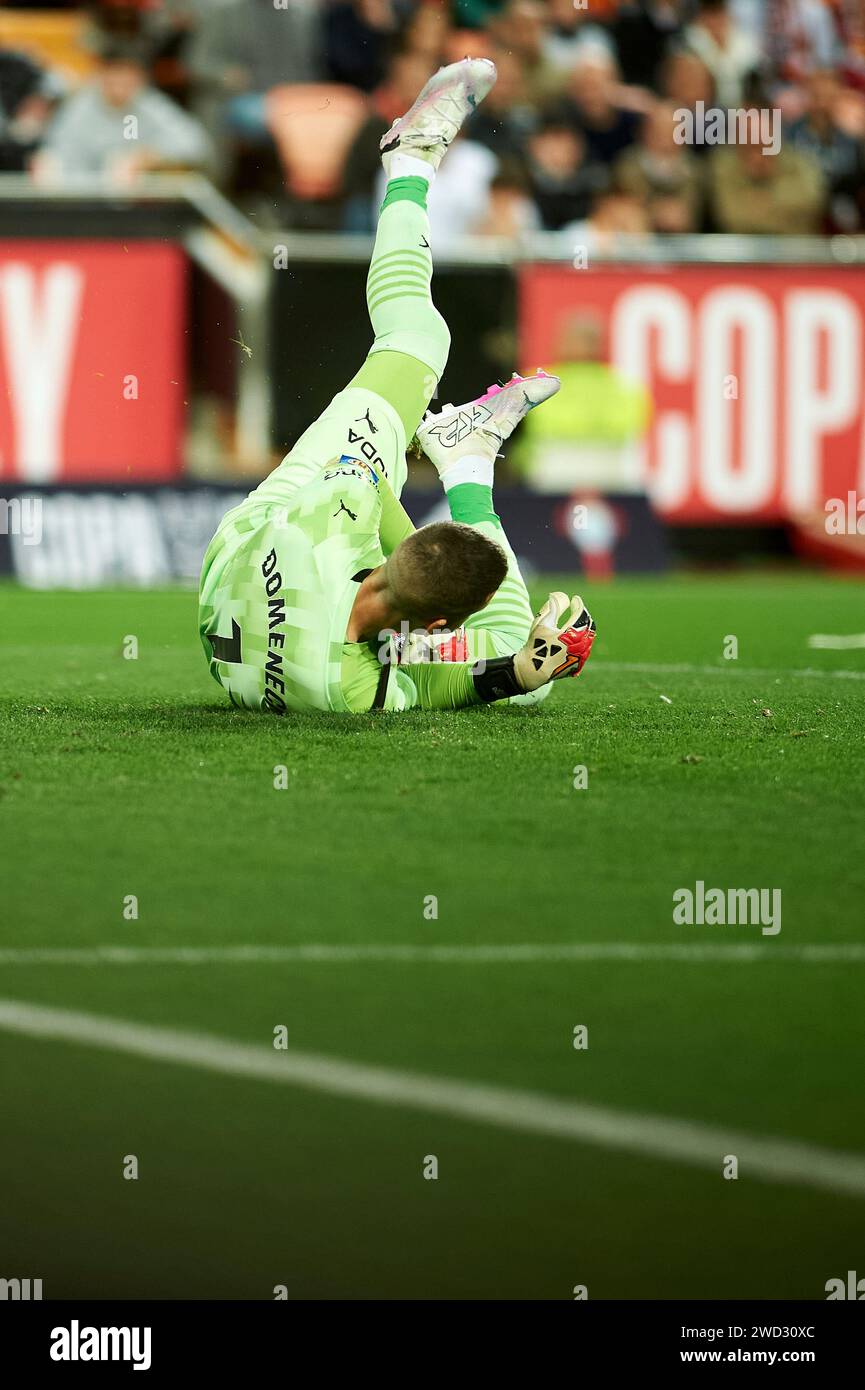 Jaume Domenech of Valencia CF in action during the Eighth of final of ...