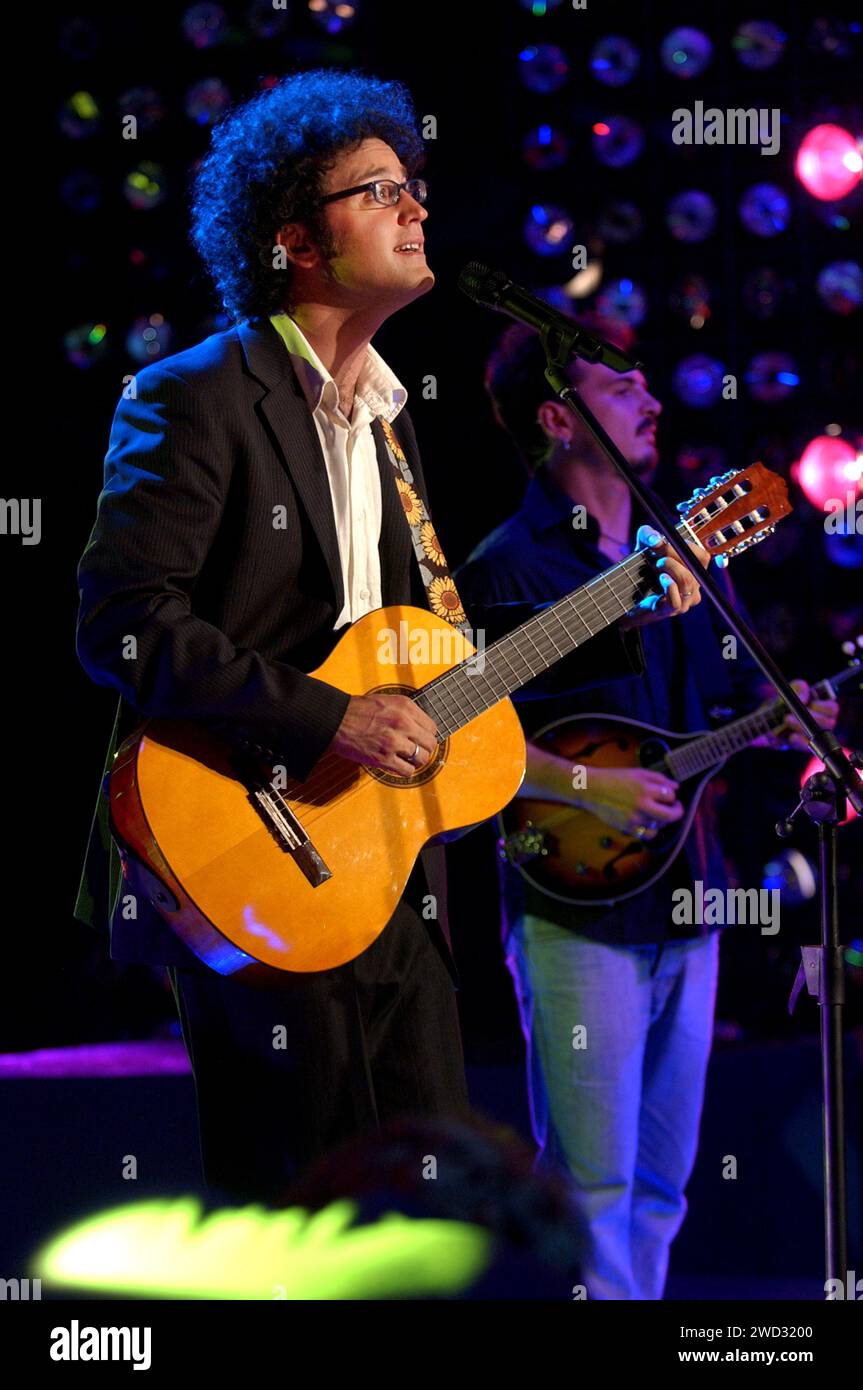 Milan Italy 2005-09-29: Simone Cristicchi, Italian singer,during the ...