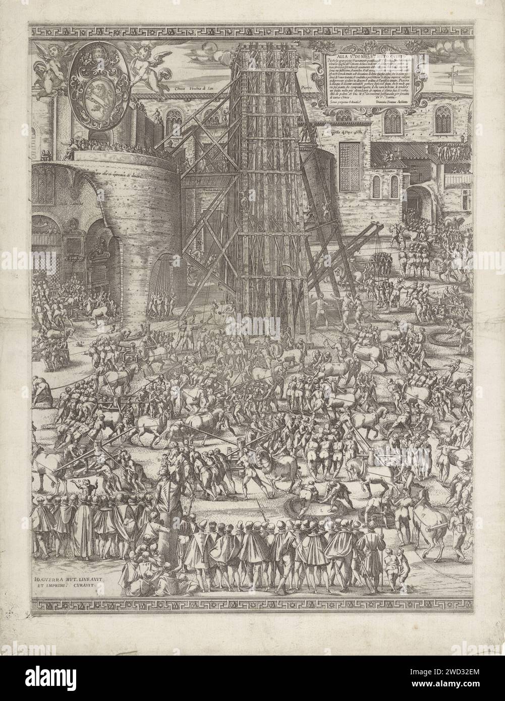 The establishment of the Obelisk on St. Pietersplein, Natal Bonifazio ...
