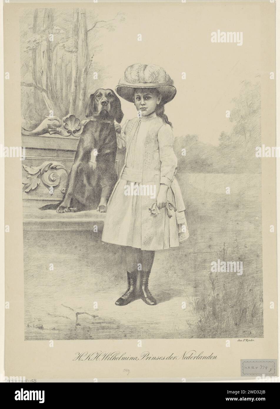 Portrait of Wilhelmina, Queen of the Netherlands, Jan Rinke, 1887 ...