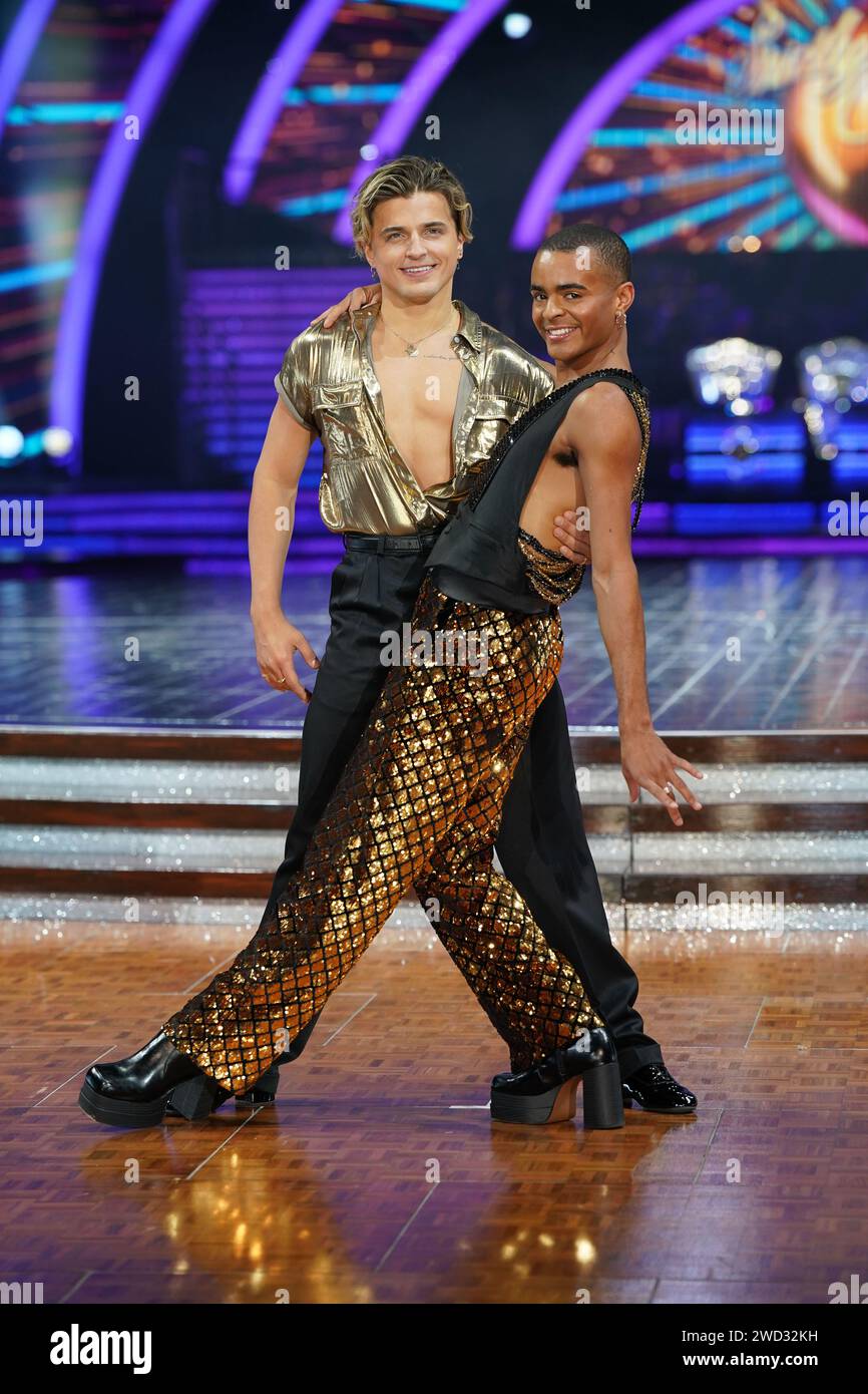 Layton Williams and Nikita Kuzmin during a photocall for the Strictly ...