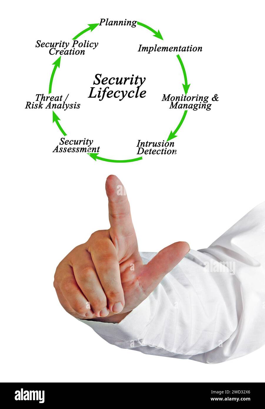 Seven Stages of Security Lifecycle Stock Photo - Alamy