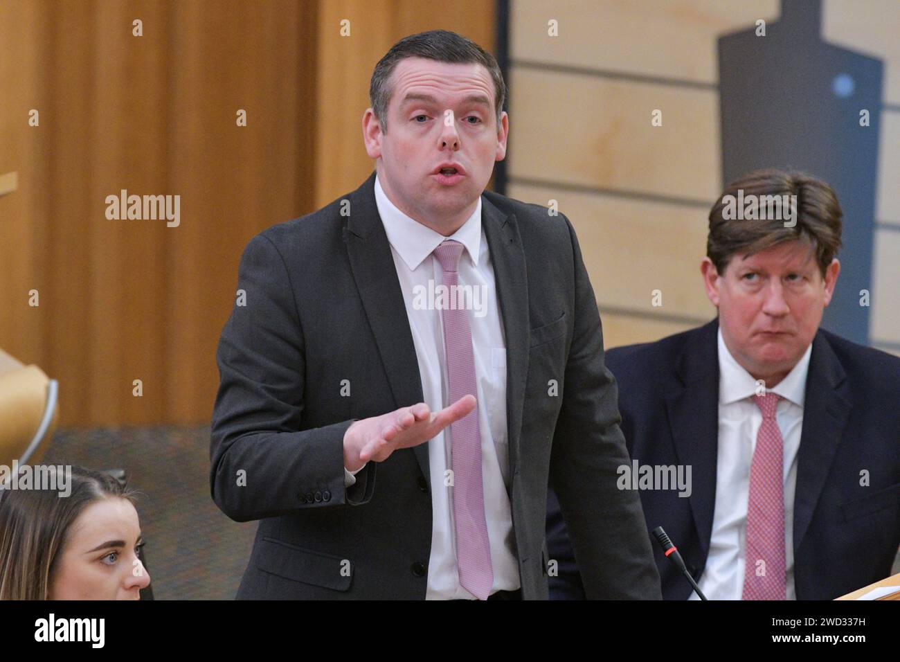 Edinburgh Scotland, UK 18 January 2024. Douglas Ross MSP at the ...