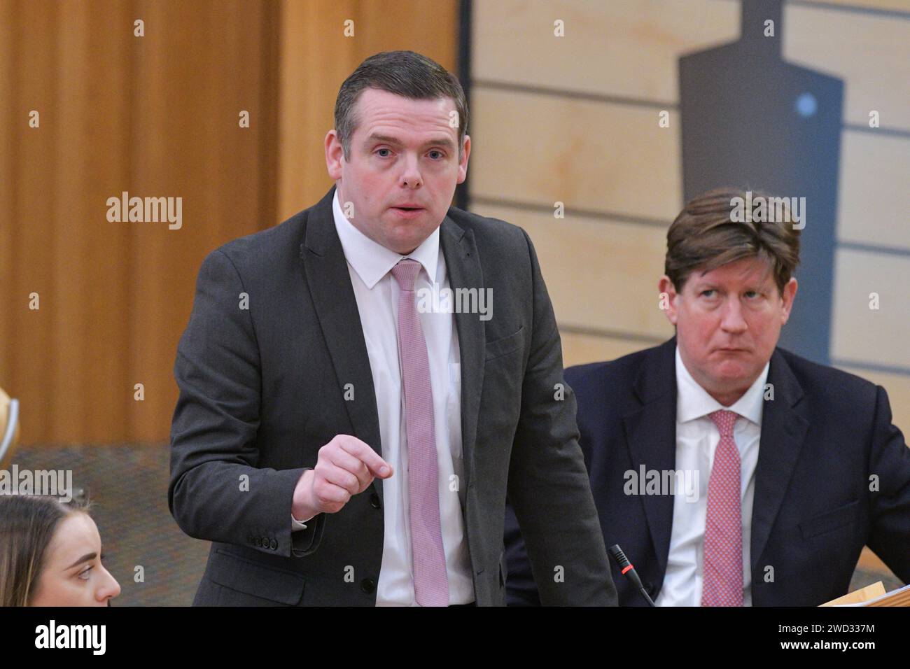 Edinburgh Scotland, UK 18 January 2024. Douglas Ross MSP at the ...