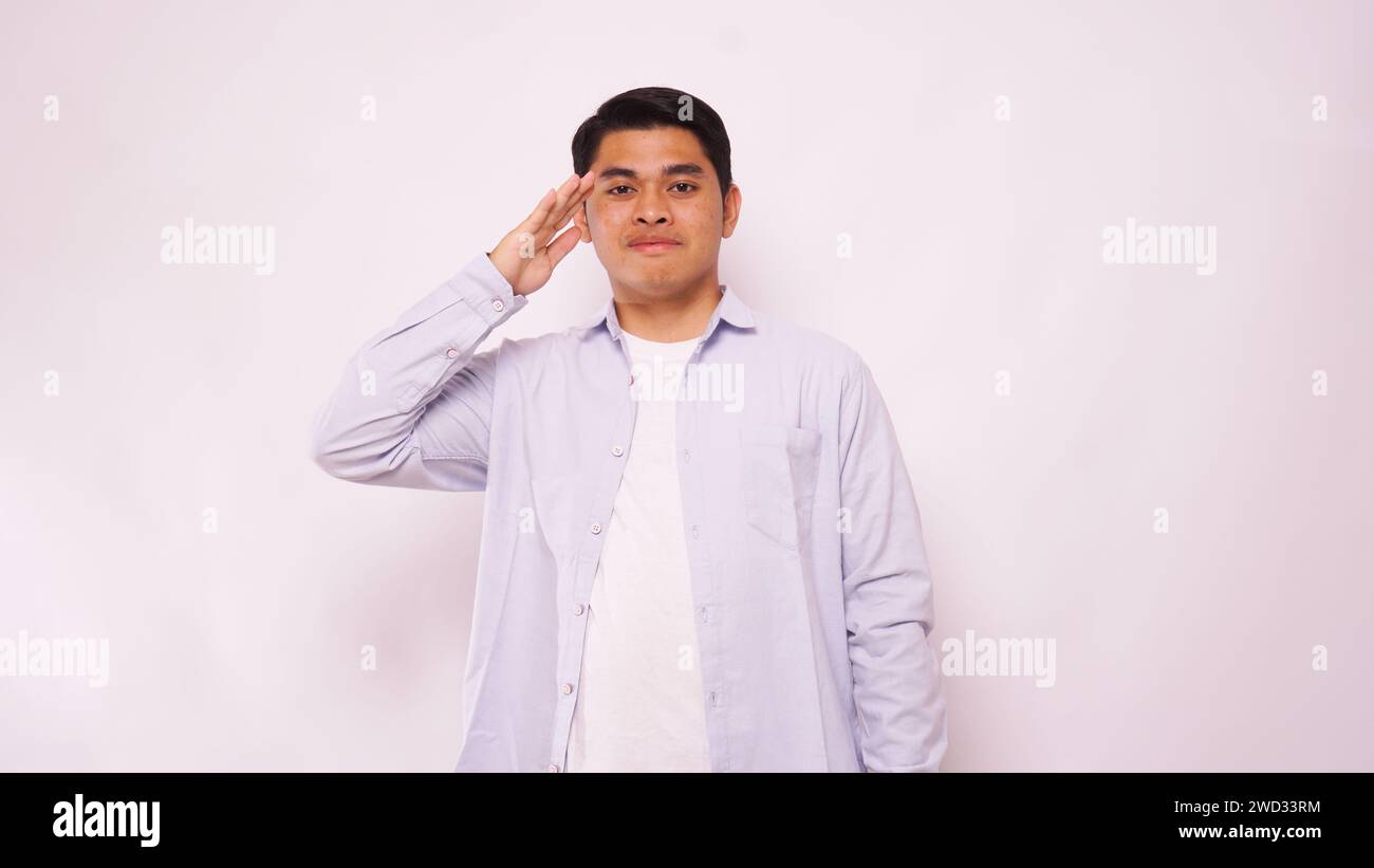 Asian man using sign language with hand. learn sign language by hand ...