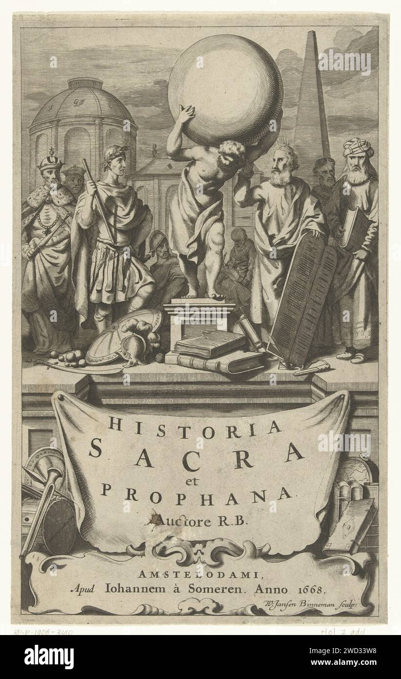 Biblical, mythological and historical figures with their attributes are ...