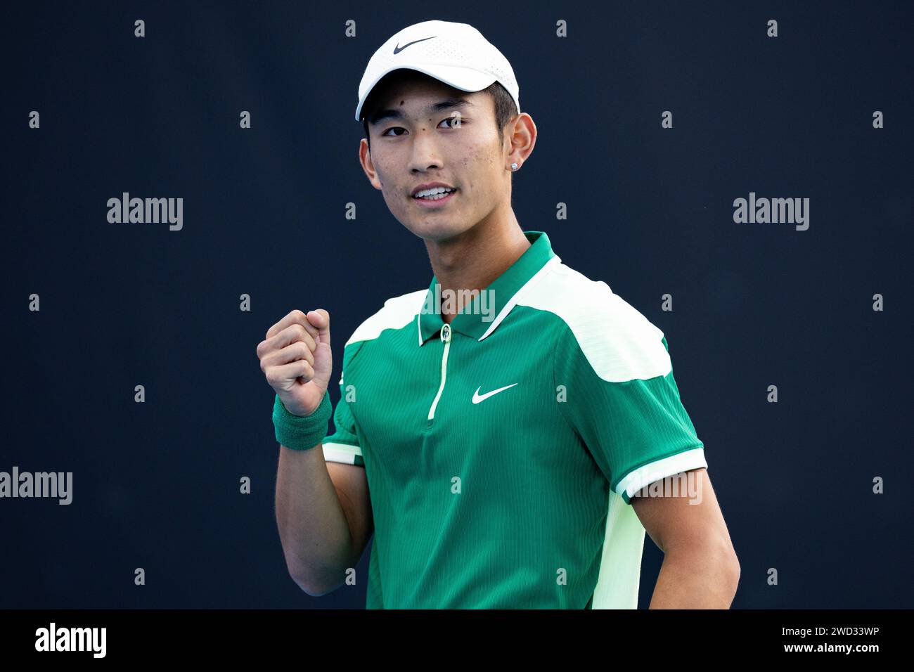 Melbourne, Australia. 18th Jan, 2024. Shang Juncheng of China ...