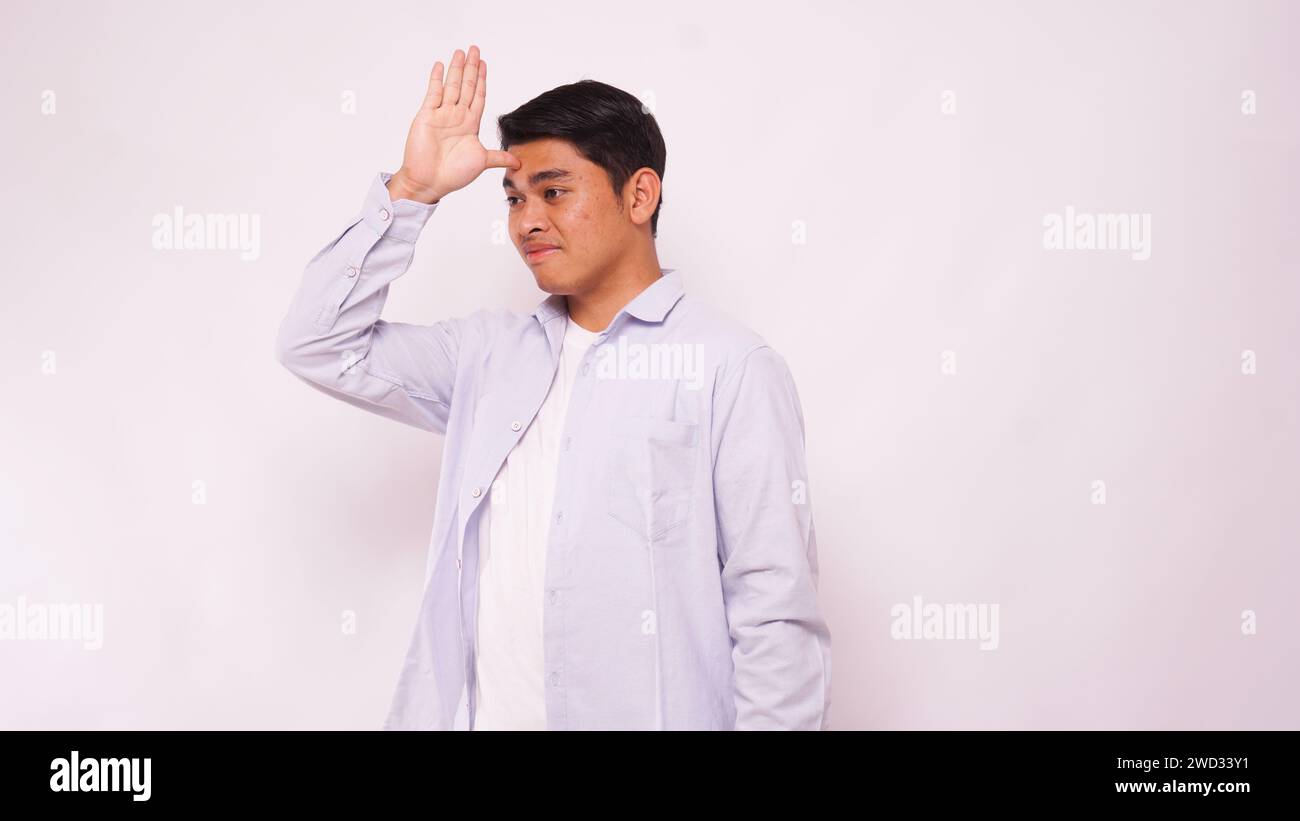 Asian man using sign language with hand. learn sign language by hand ...