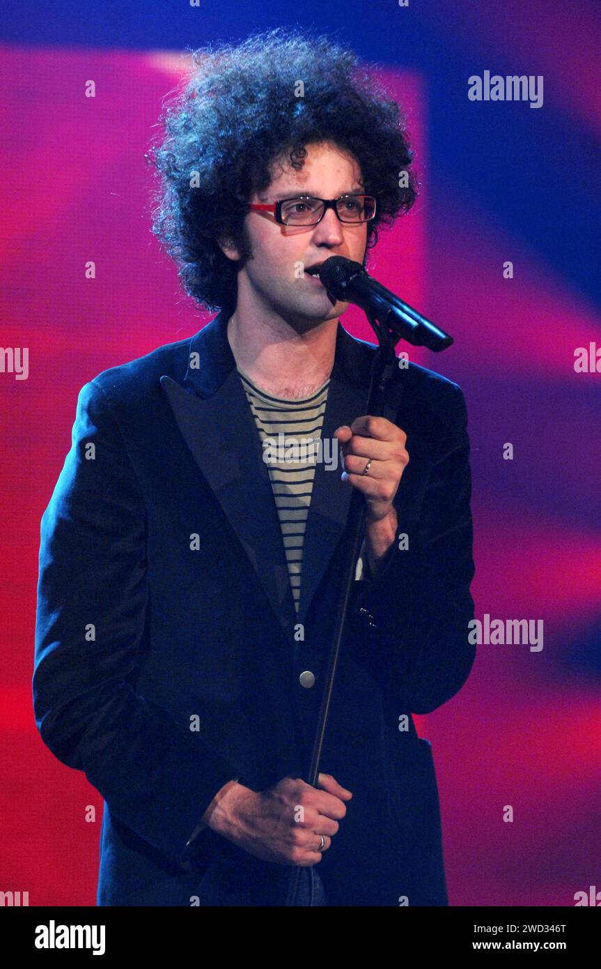 Milan Italy 2006-03-07: Simone Cristicchi, Italian singer,during the ...