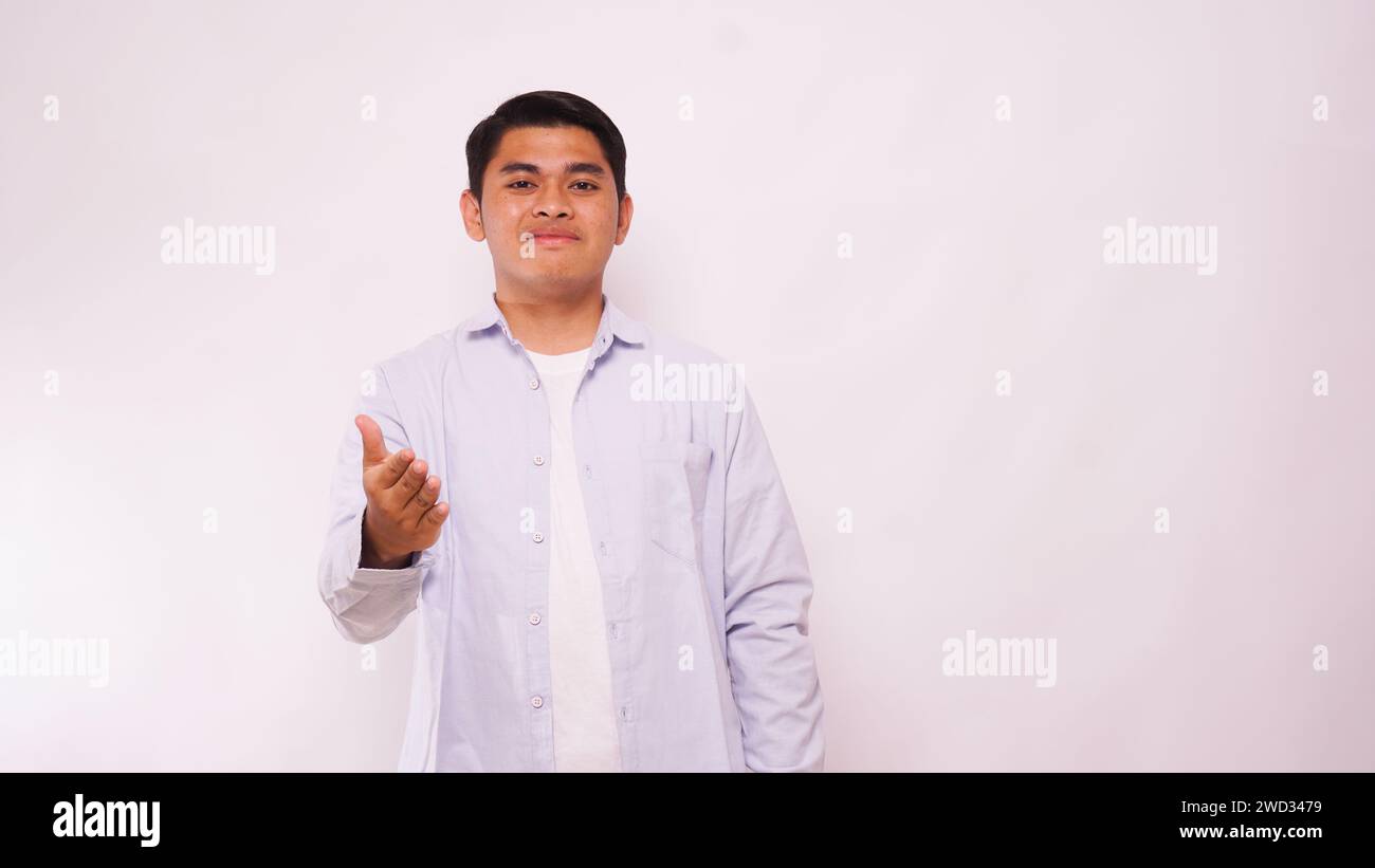 Asian man using sign language with hand. learn sign language by hand ...