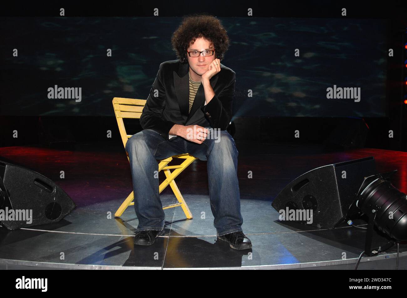 Milan Italy 2006-03-07: Simone Cristicchi, Italian singer,during the ...