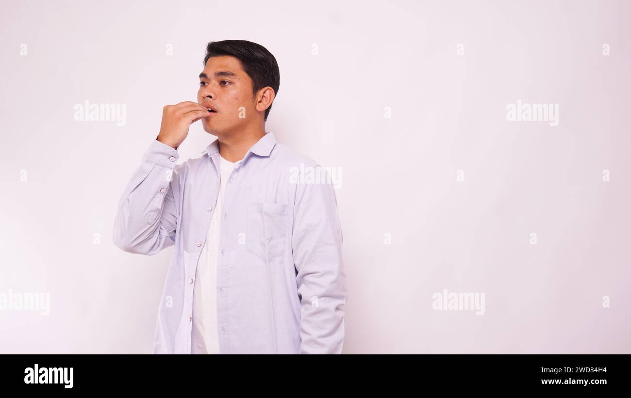 Asian man using sign language with hand. learn sign language by hand ...