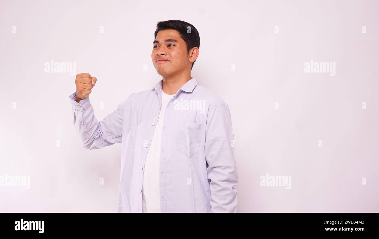 Asian man using sign language with hand. learn sign language by hand ...