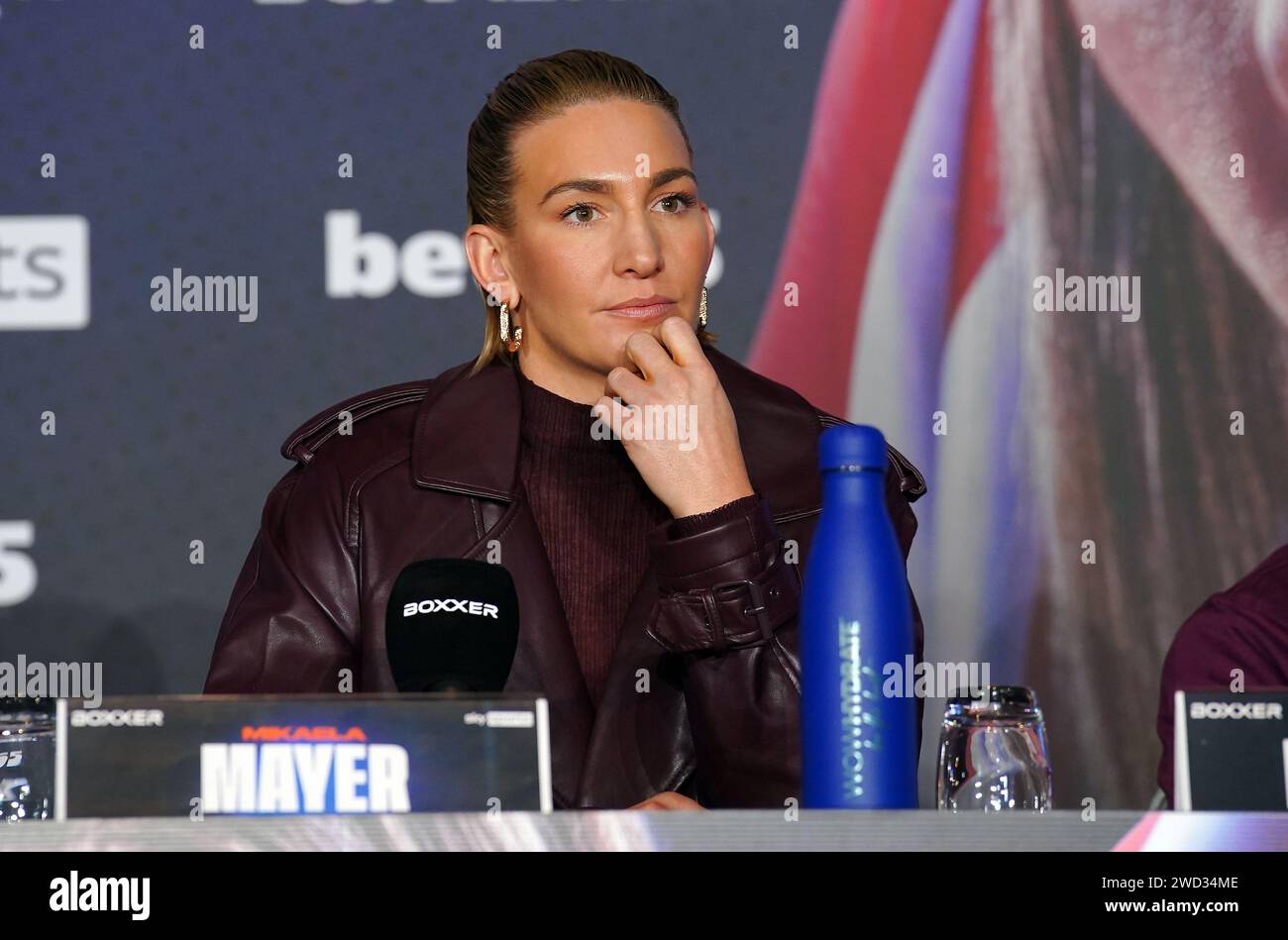 Mikaela Mayer during a press conference at the Rum Warehouse, Titantic ...