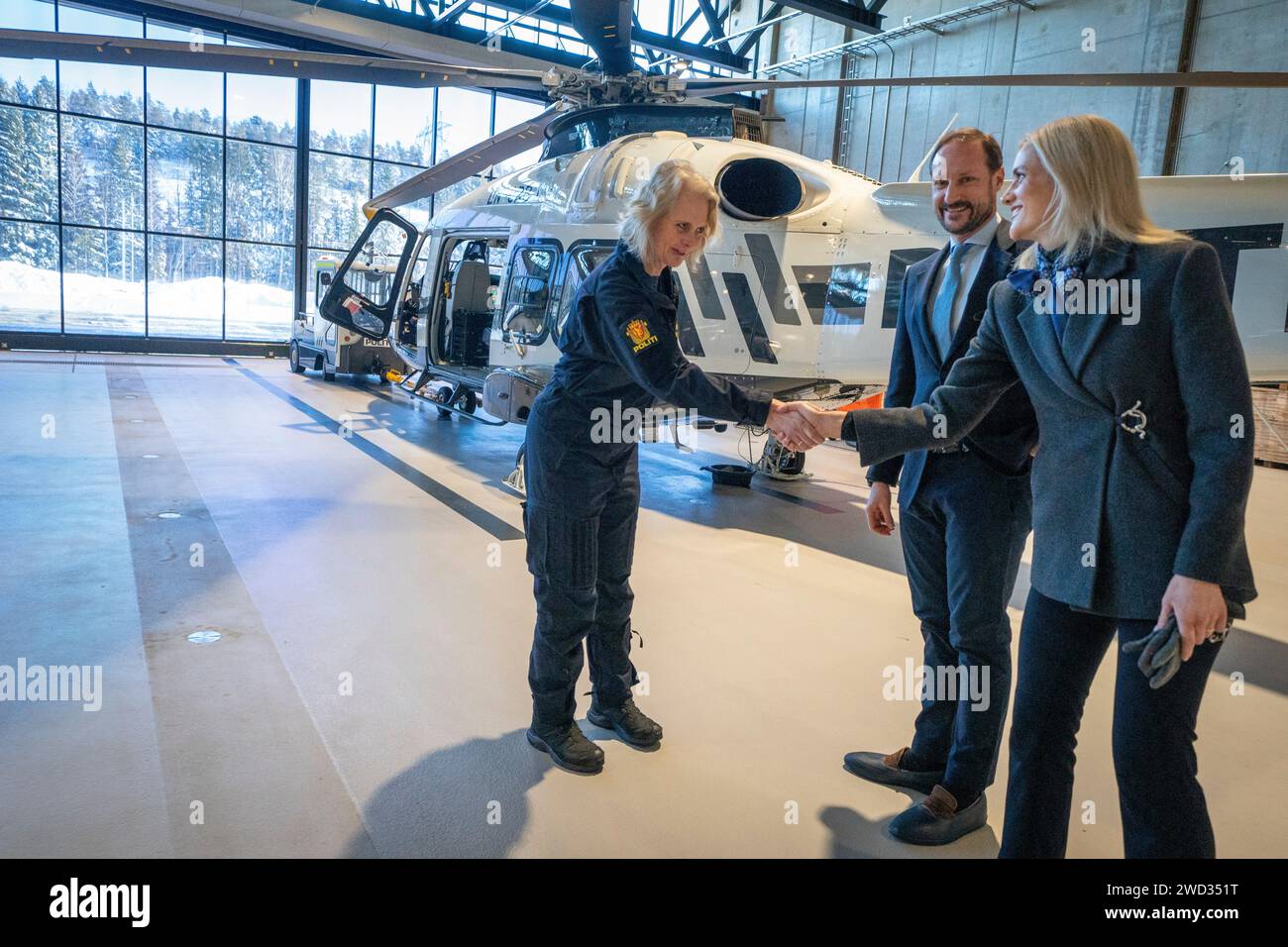 Oslo 20240118.Chief of the Police's helicopter service, Hilde Hognestad ...