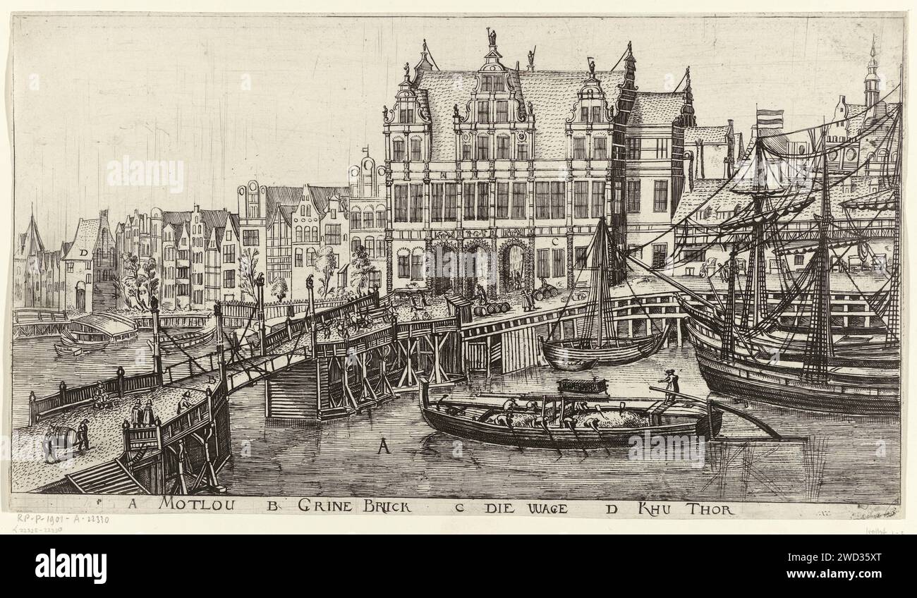 View of the city center of Danzig, seen from the Mottlau, Aegidius ...