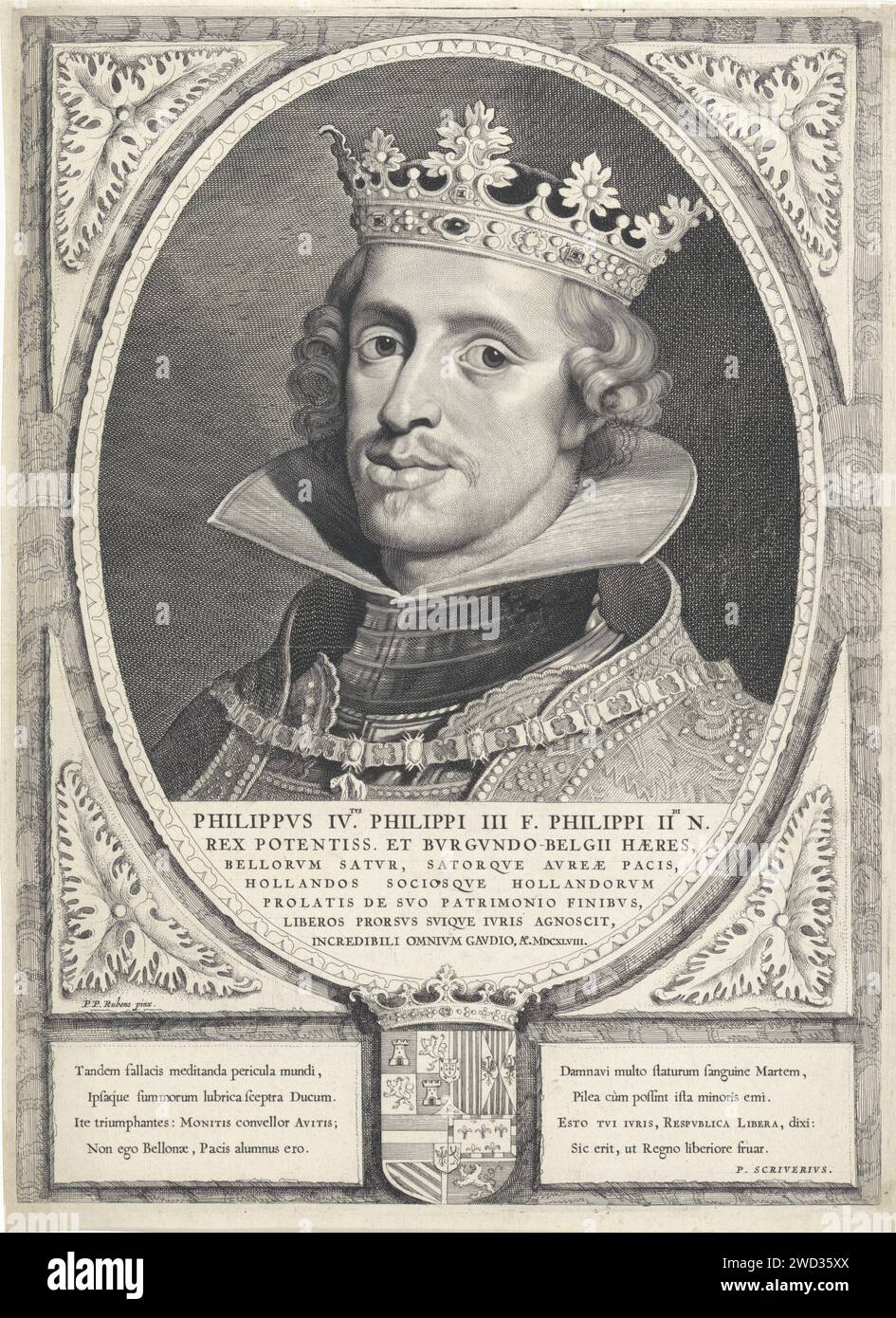 Portrait of Philip IV, King of Spain, Cornelis Visscher (II), After ...