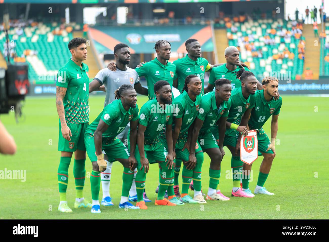 Abidjan, Nigeria. 18 Jan 2024. Equitorial Guinea vs Guinea Bissau ... Abidjan, Nigeria. 18 Jan 2024. Equitorial Guinea vs Guinea Bissau ...