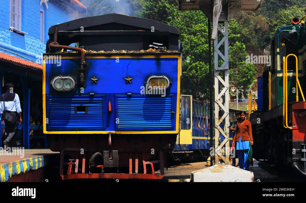 nilgiri mountain railway, unesco world heritage site of tamil nadu, south india. popular metre ...