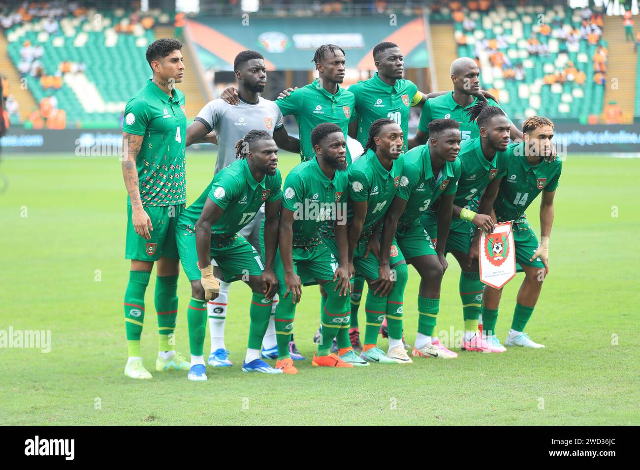 Abidjan, Nigeria. 18 Jan 2024. Equitorial Guinea vs Guinea Bissau ... Abidjan, Nigeria. 18 Jan 2024. Equitorial Guinea vs Guinea Bissau ...