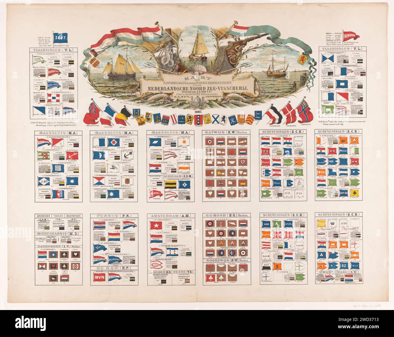 Map of the office flags and other distinctive signs of the ...