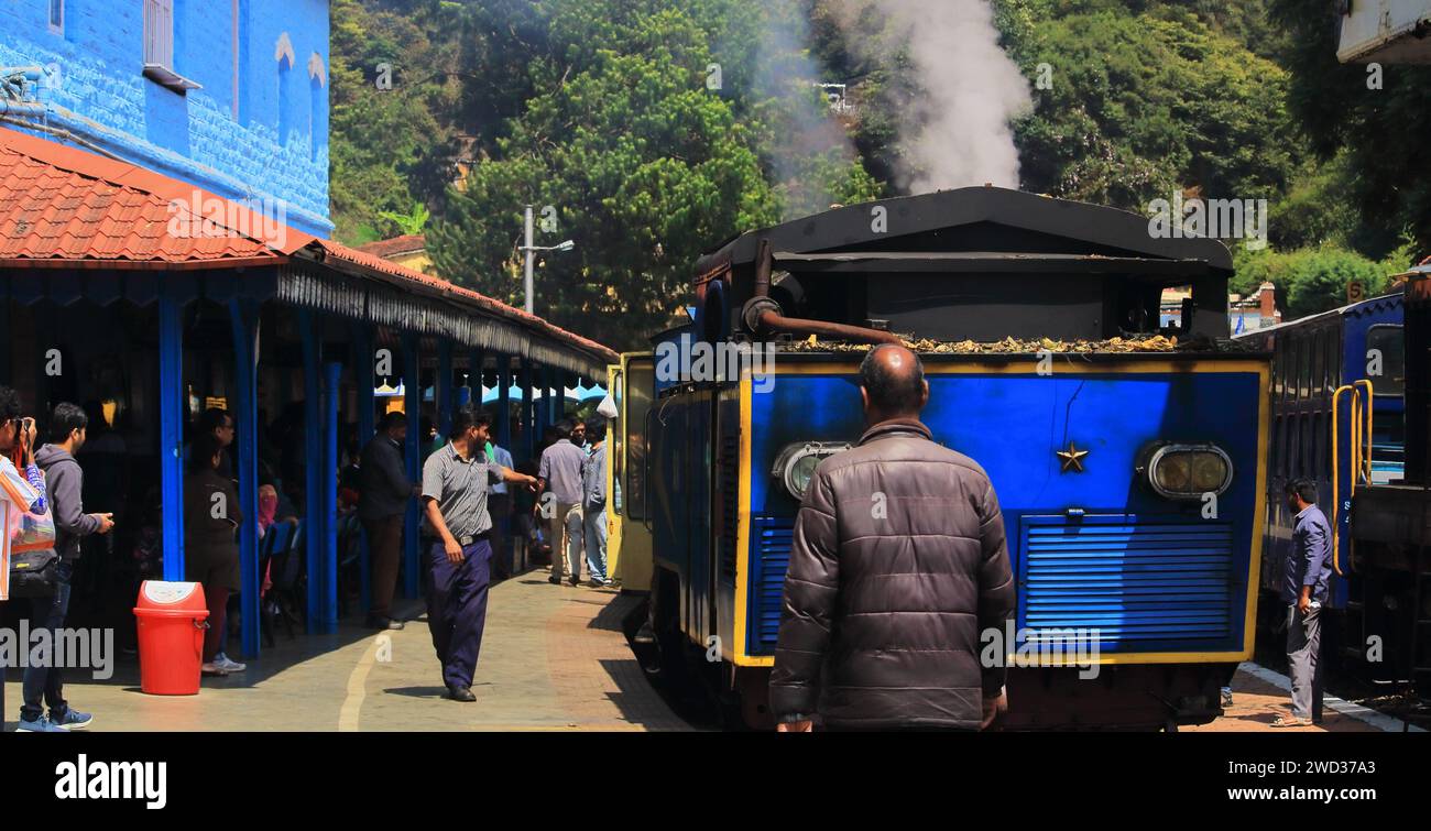 nilgiri mountain railway, unesco world heritage site of tamil nadu, south india. popular metre ...