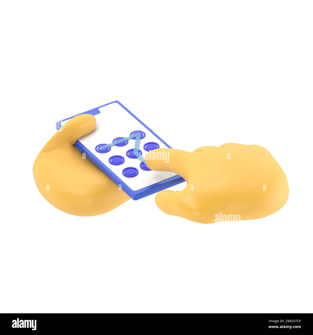 Unlock screen. Smartphone screen. Graphic pattern as a symbol of ...