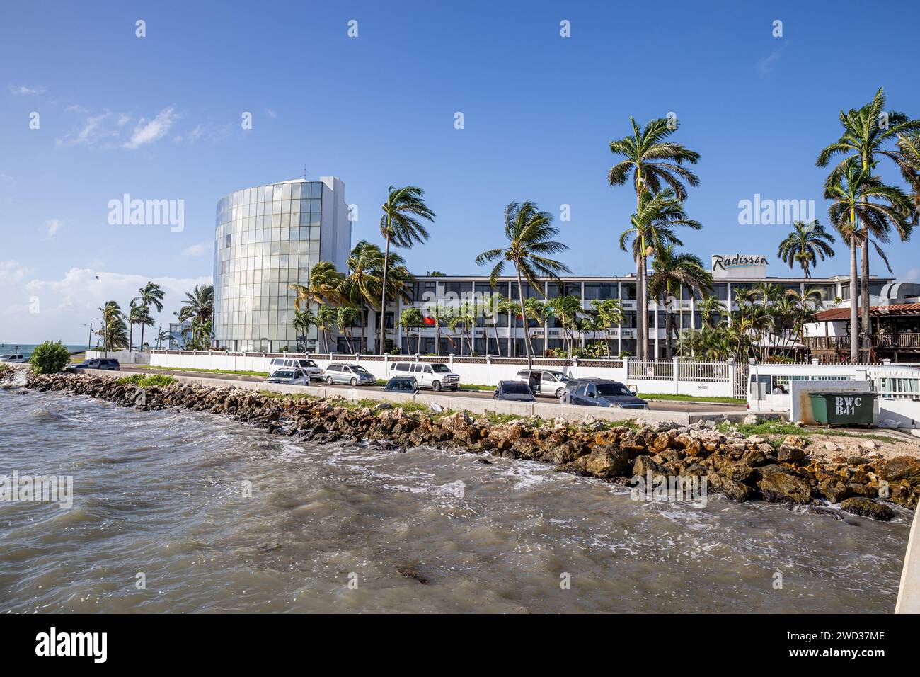 Belize, Belize City, Modern building Stock Photo - Alamy