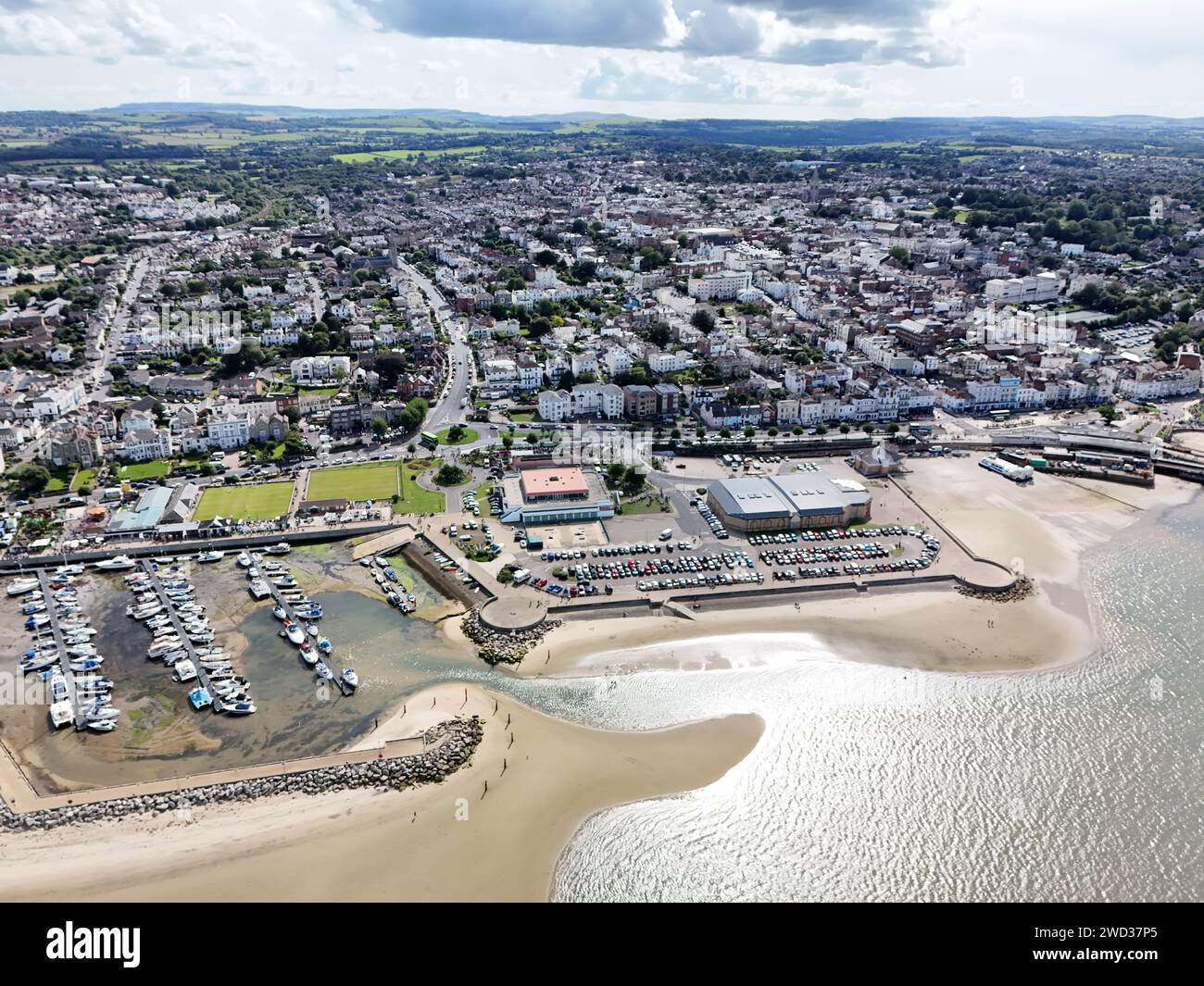 Ryde Isle of Wight UK drone,aerial high angle Stock Photo - Alamy