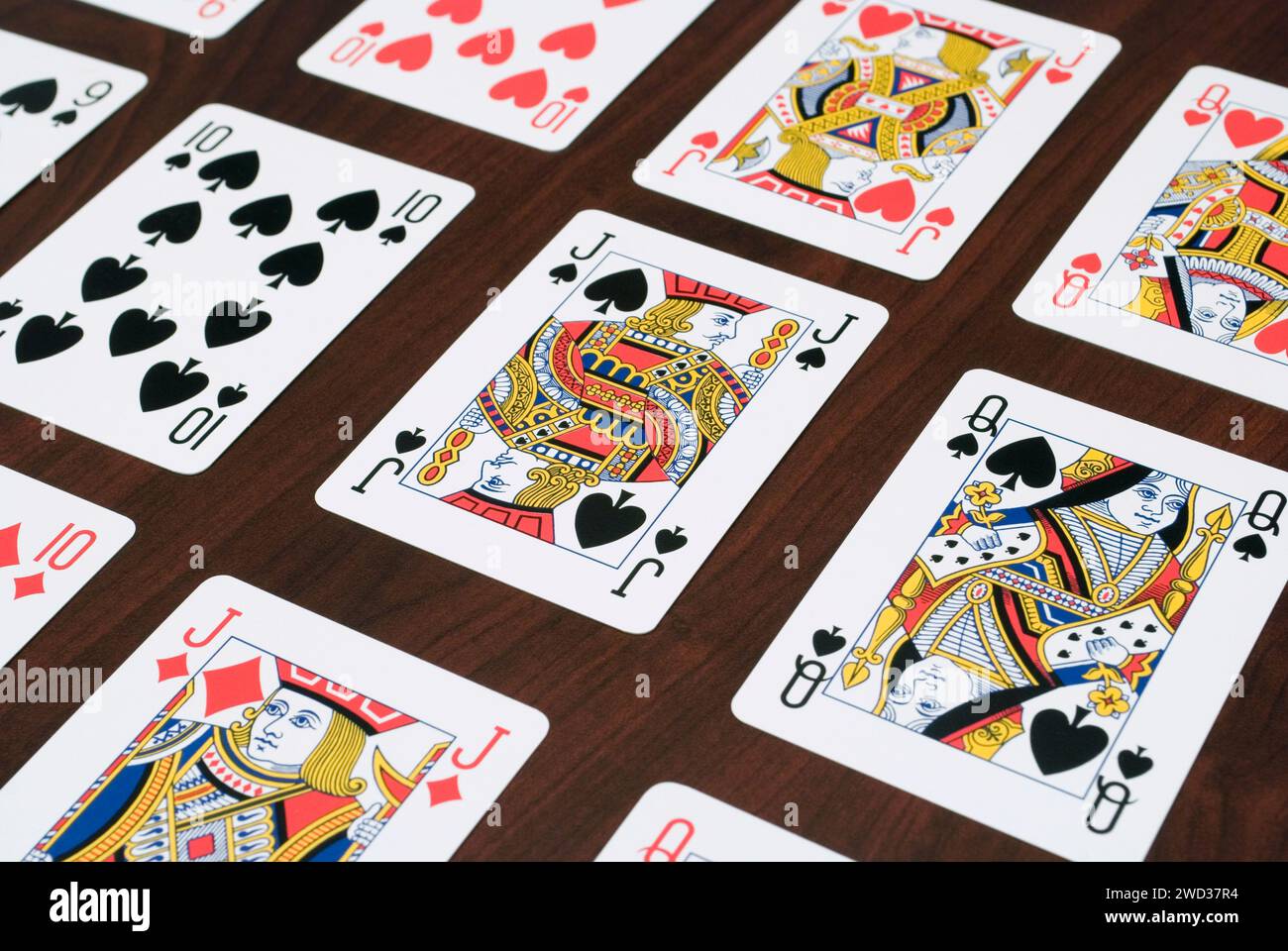 rows of playing cards Stock Photo - Alamy