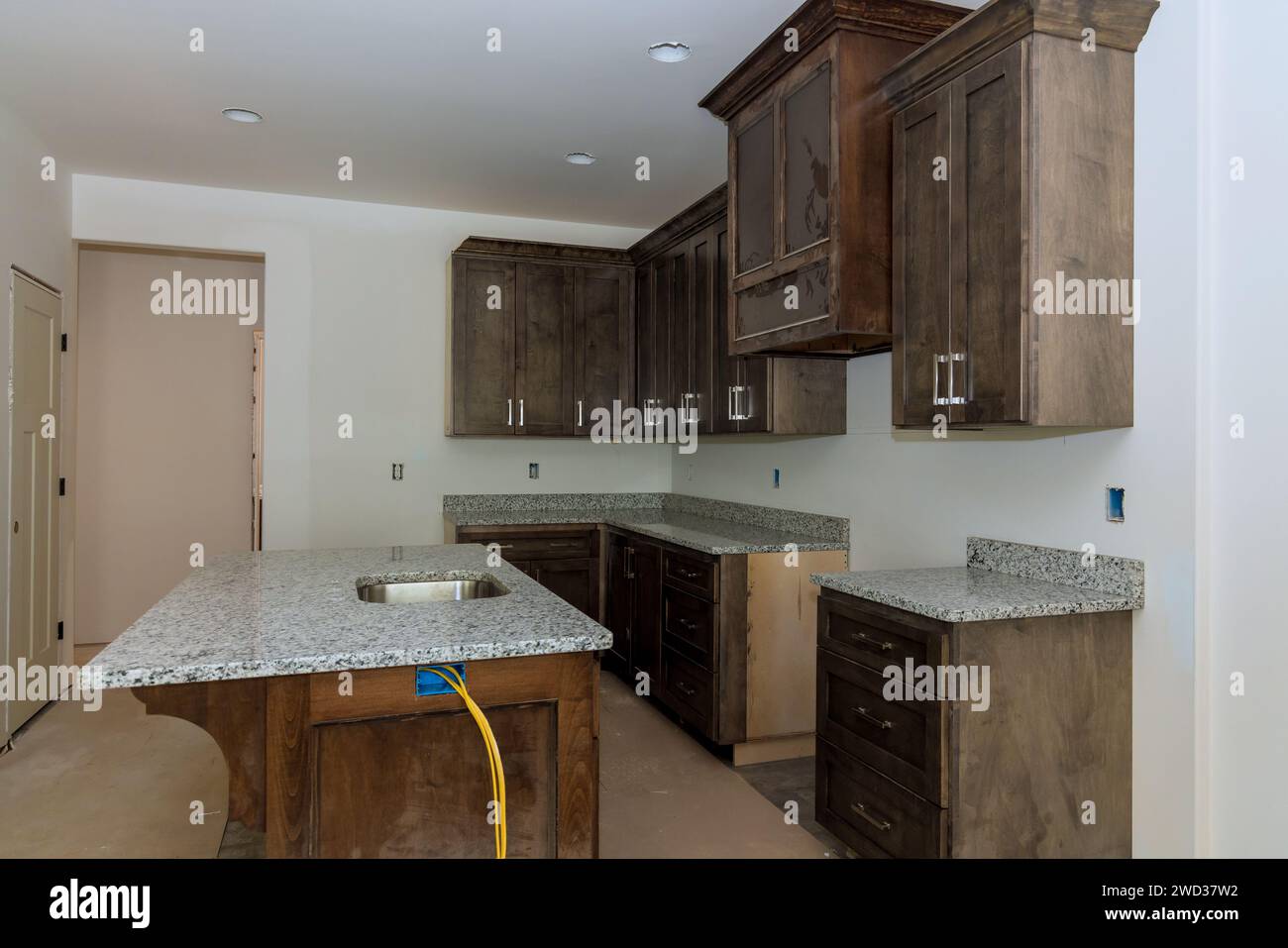 New home is currently being constructed with custom modular kitchen ...