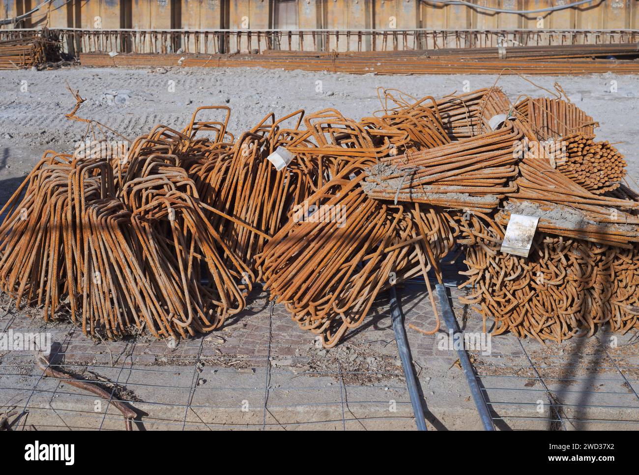 metal rods at construction site Stock Photo - Alamy