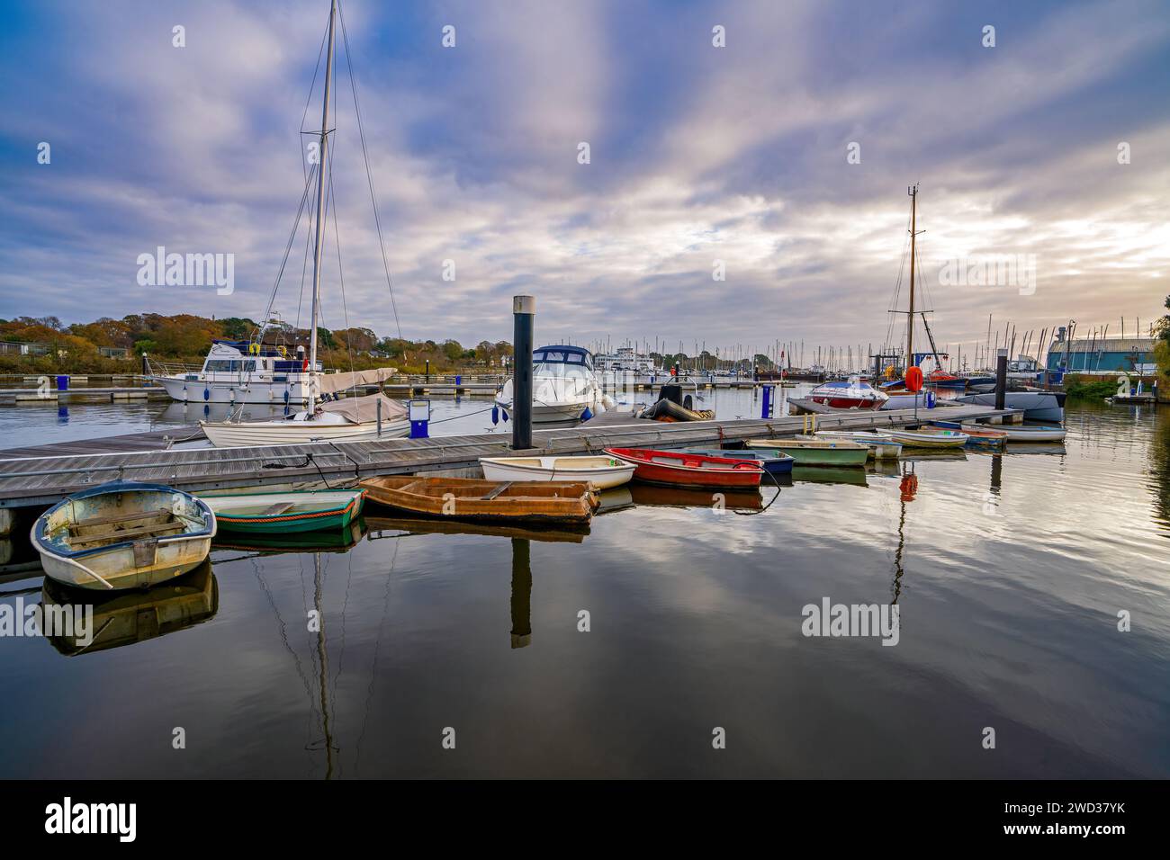 Lymington Harbour marina, Lymington, Hampshire, England, UK Stock Photo ...