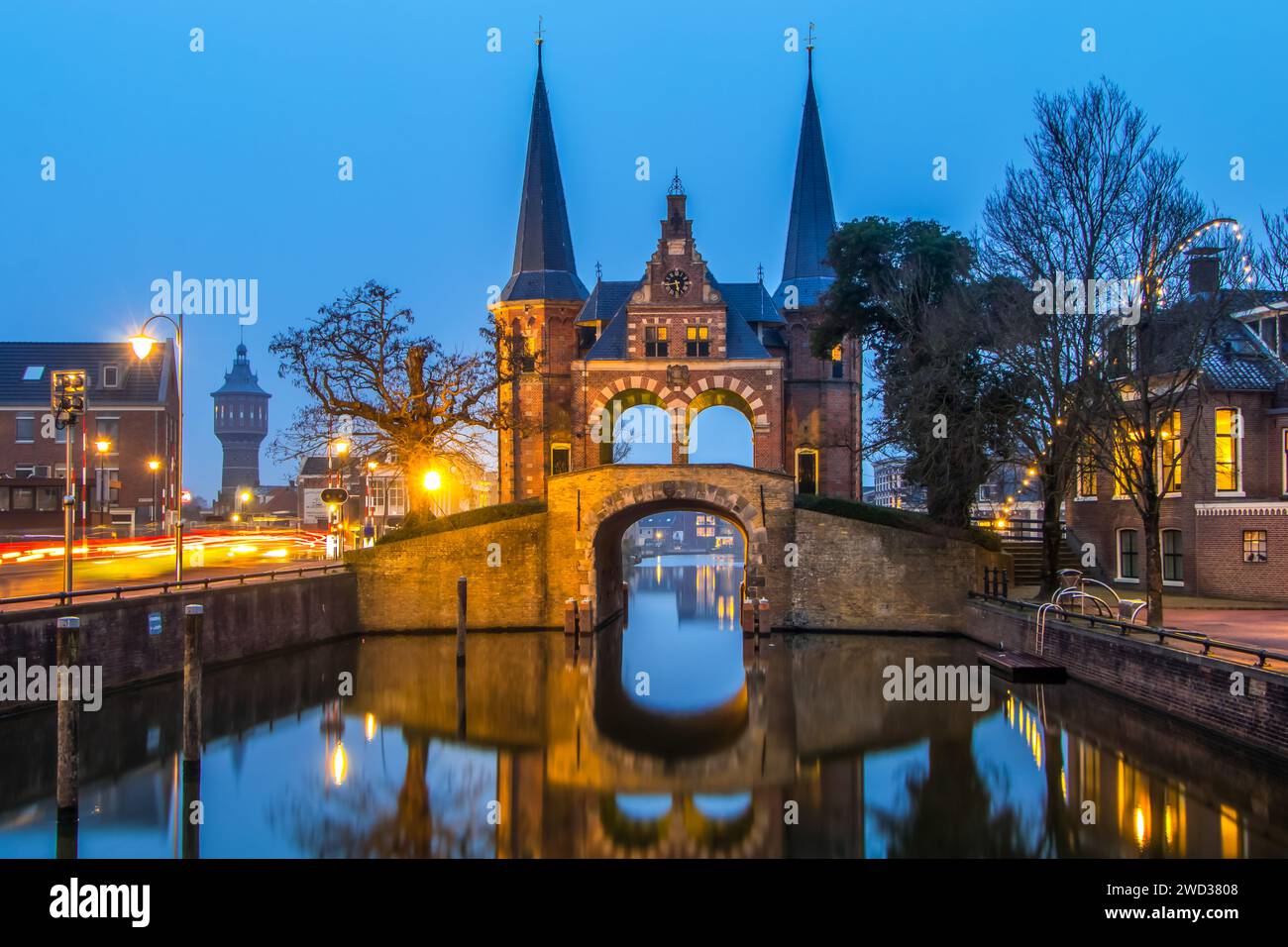 The Water Gate, Waterpoort, at Sneek, Friesland, the Netherlands Stock ...