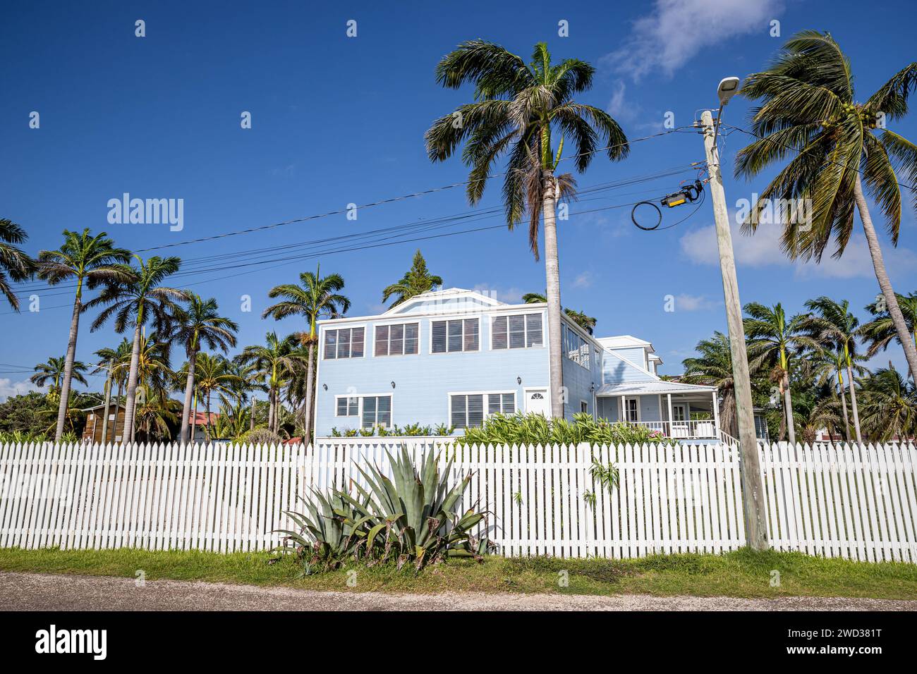Belize, Belize City, Wooden house Stock Photo - Alamy