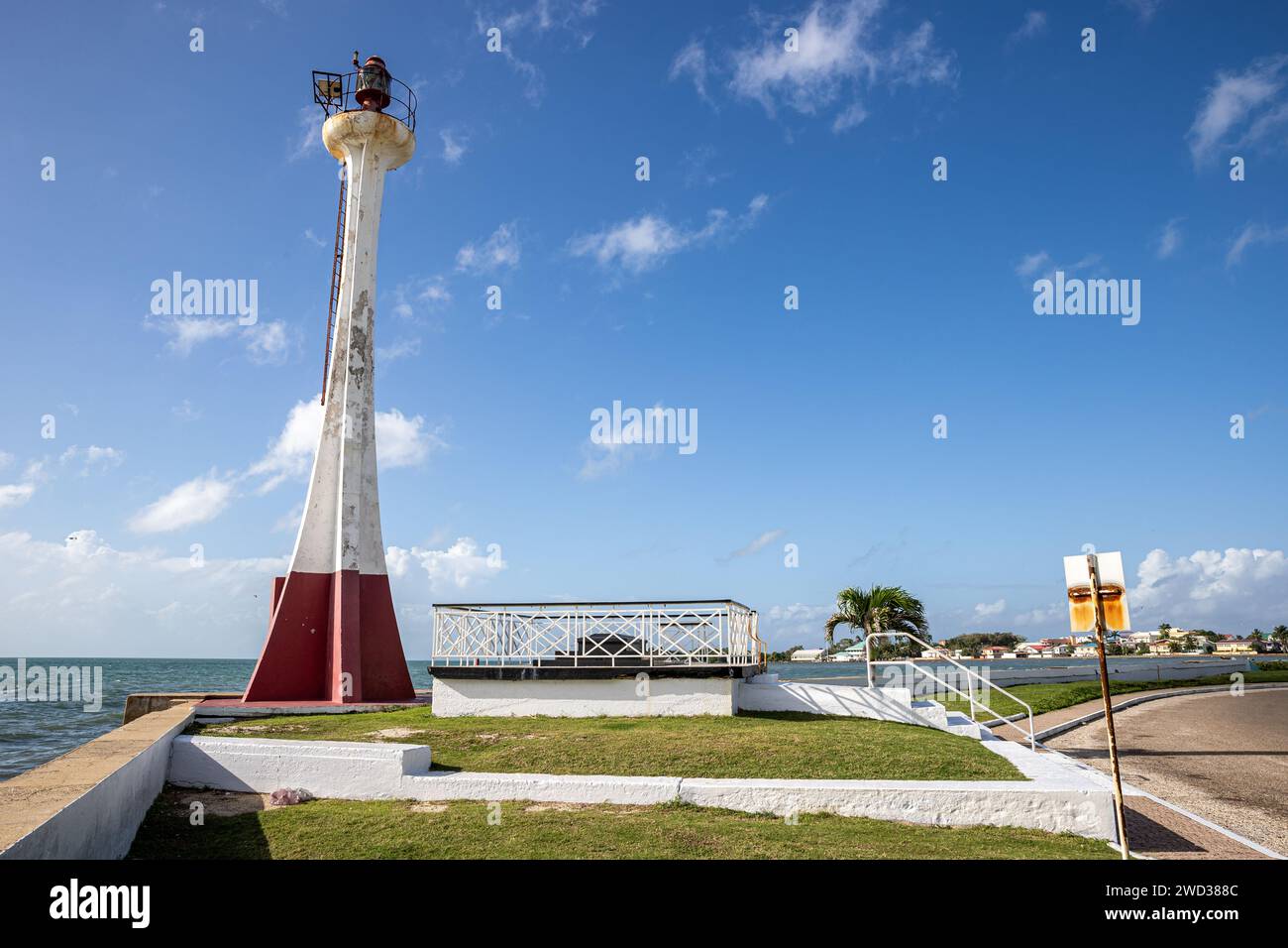 Belize, Belize City, Baron Bliss Lighthouse Stock Photo - Alamy