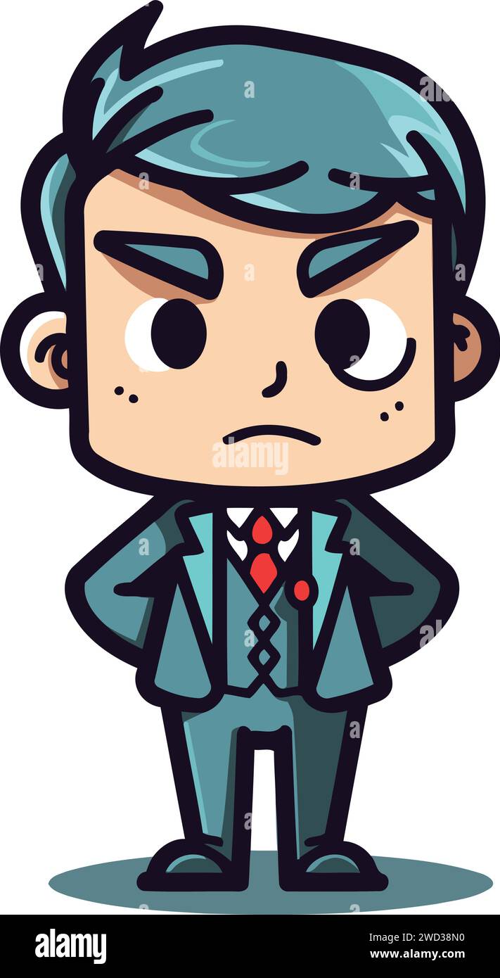 Angry Businessman Cartoon Vector Illustration Stock Vector Image & Art ...
