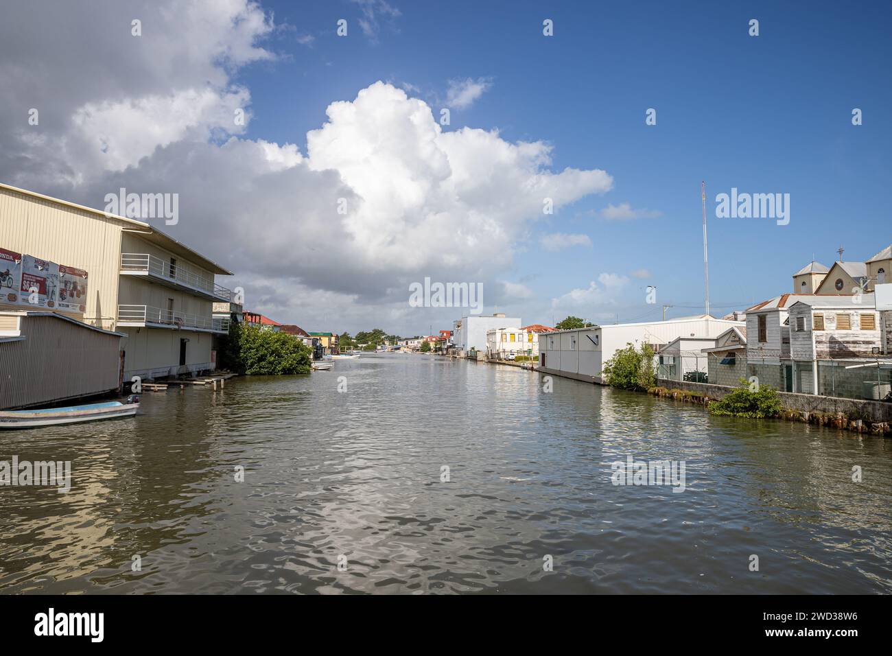 Belize, Belize City, Collet Canal Stock Photo - Alamy