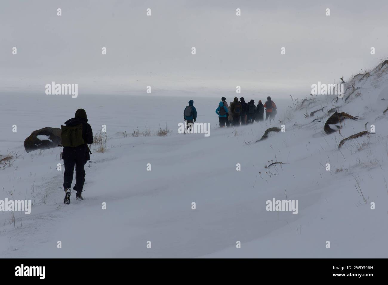 Group hikers walking down hi-res stock photography and images - Alamy