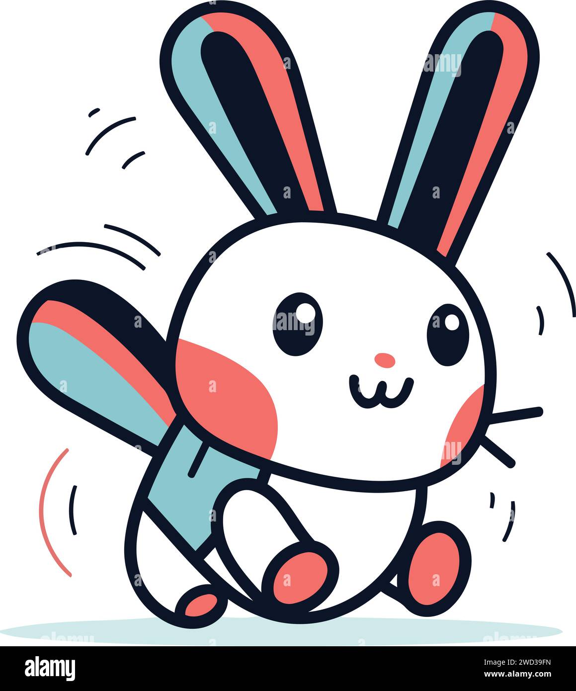 Jumping bunny outline Stock Vector Images - Alamy