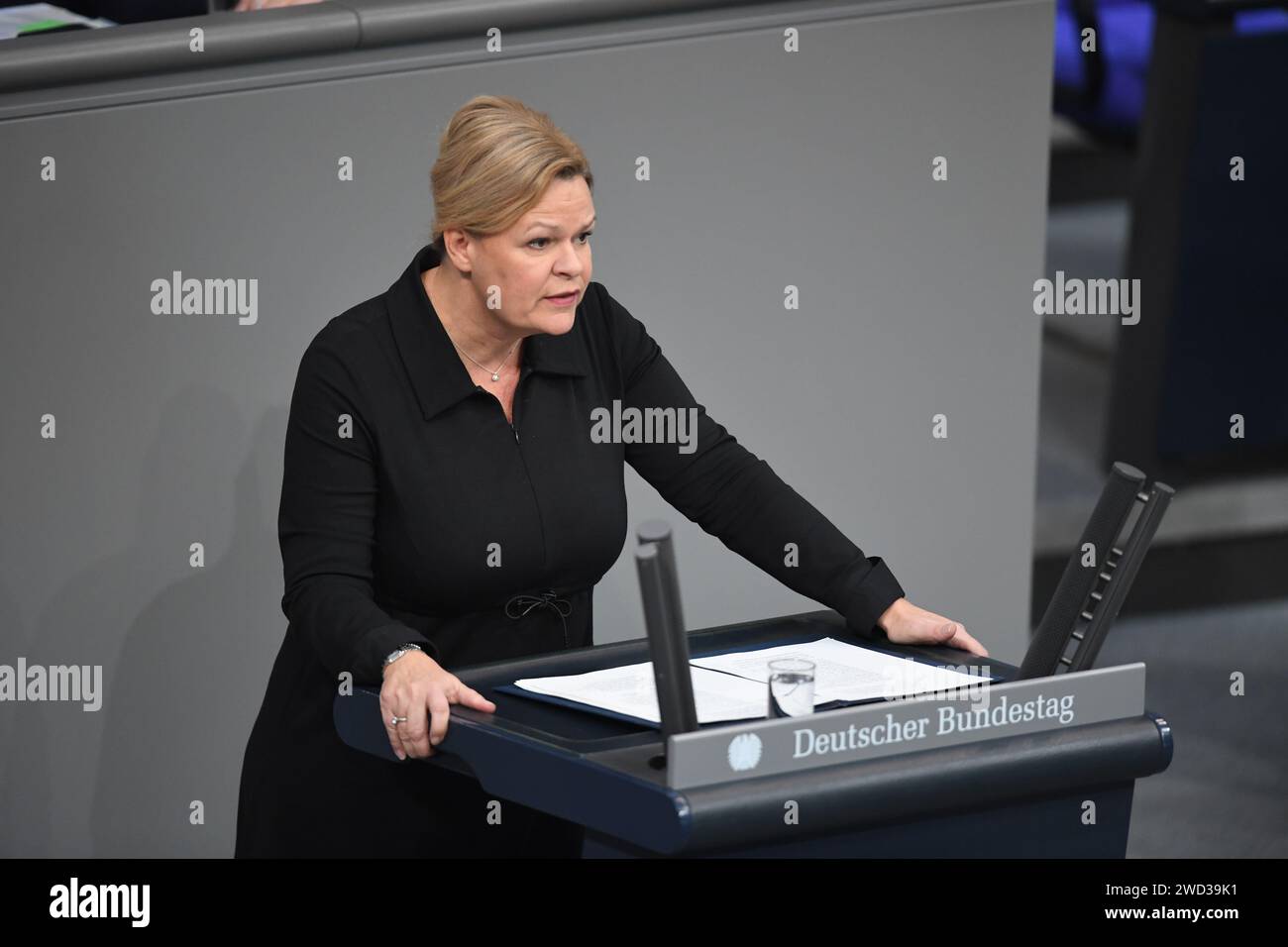 Berlin, Germany. 18th Jan, 2024. Nancy Faeser (SPD), Federal Minister ...