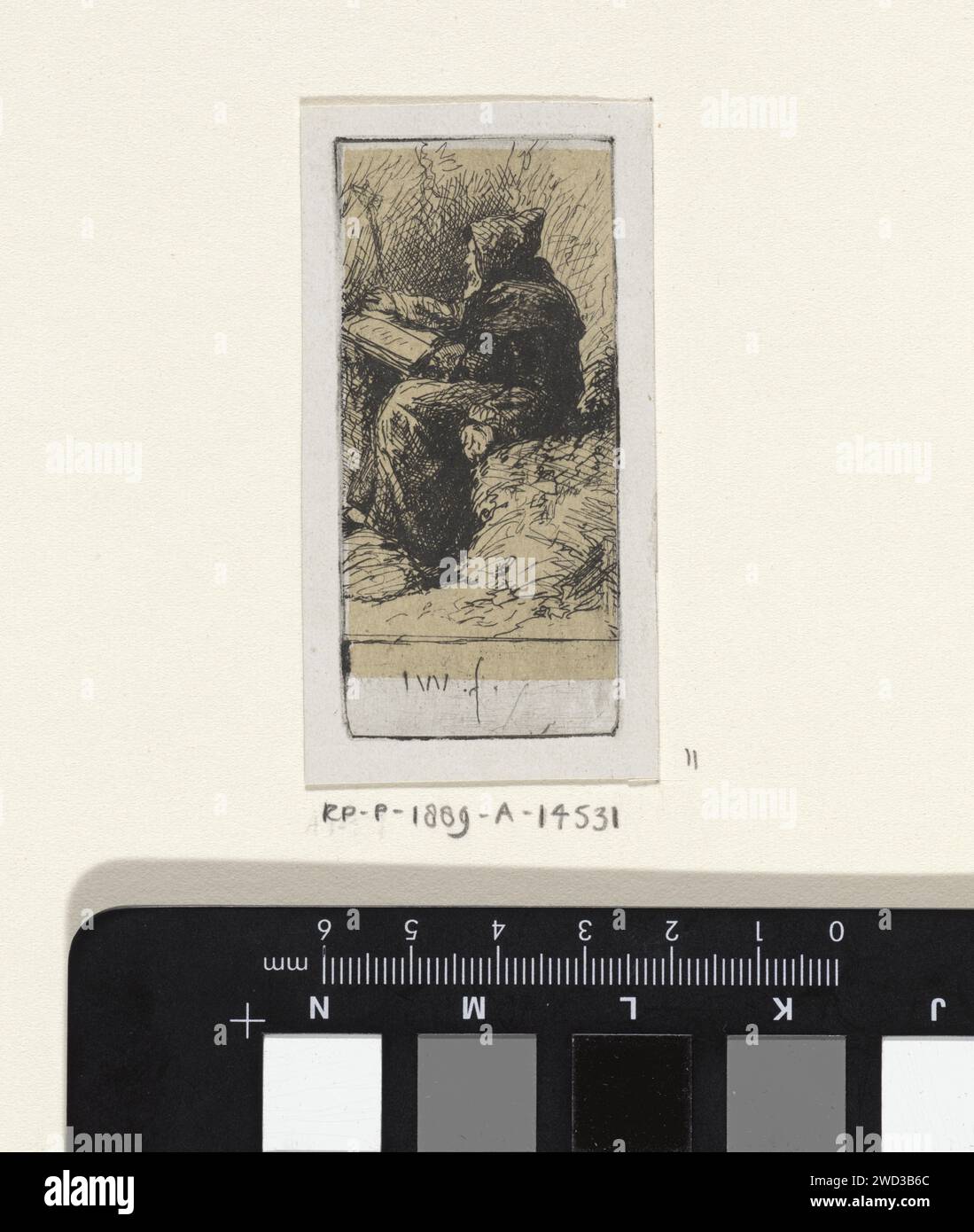 Seated hermit, Jan Weissenbruch, 1837 - 1880 print A sitting hermit ...