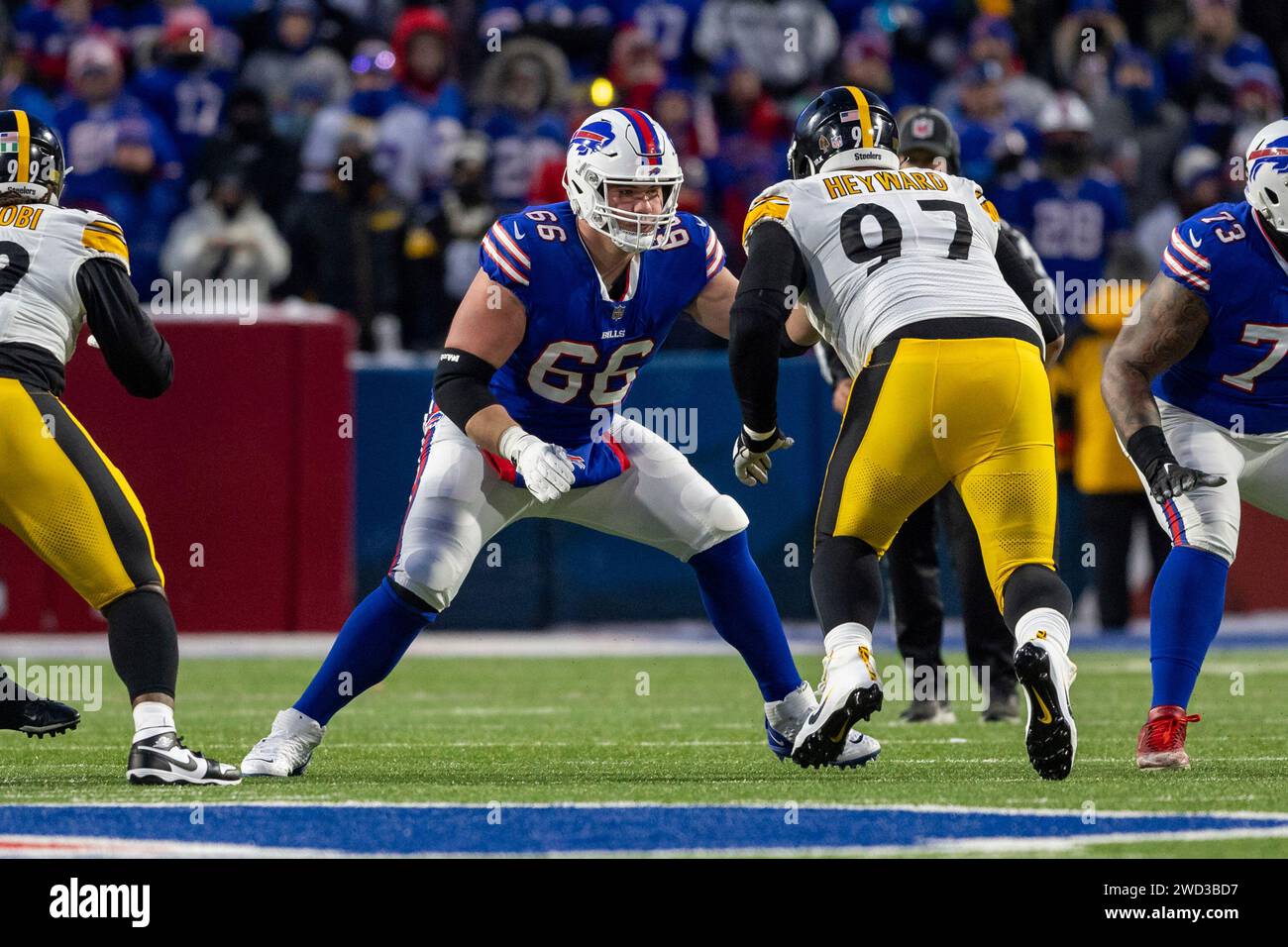 Buffalo Bills guard Connor McGovern (66) blocks against Pittsburgh ...
