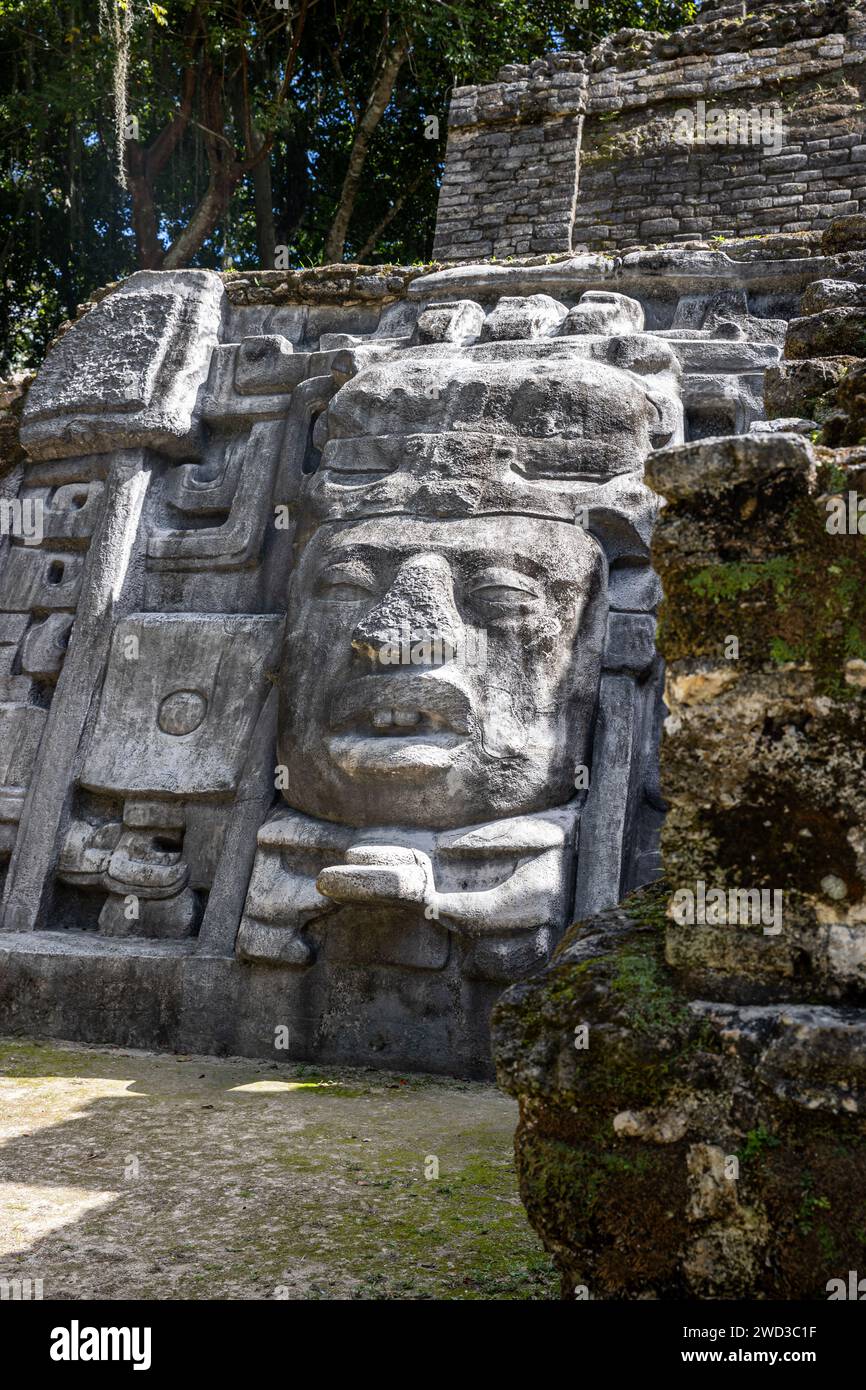 Belize, Lamanai, Maya Ruins, The Mask Temple Stock Photo - Alamy