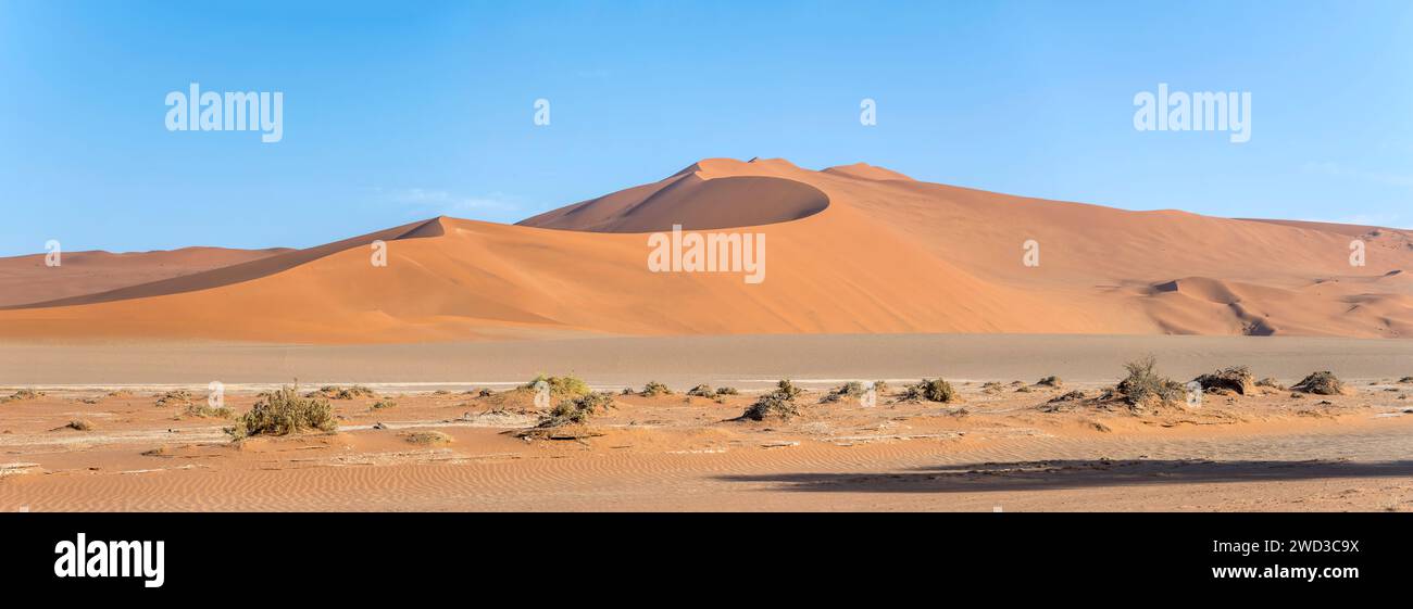landscape with Big Daddy dune in Naukluft desert, shot in bright late ...