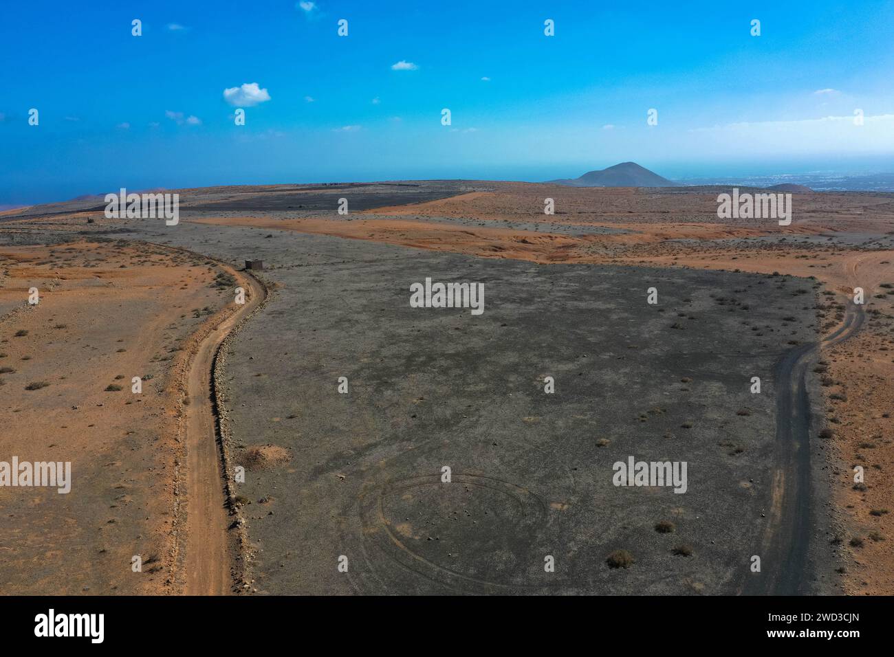 Extinct volcano on the island of Lanzarote View from above in Timanfaya ...