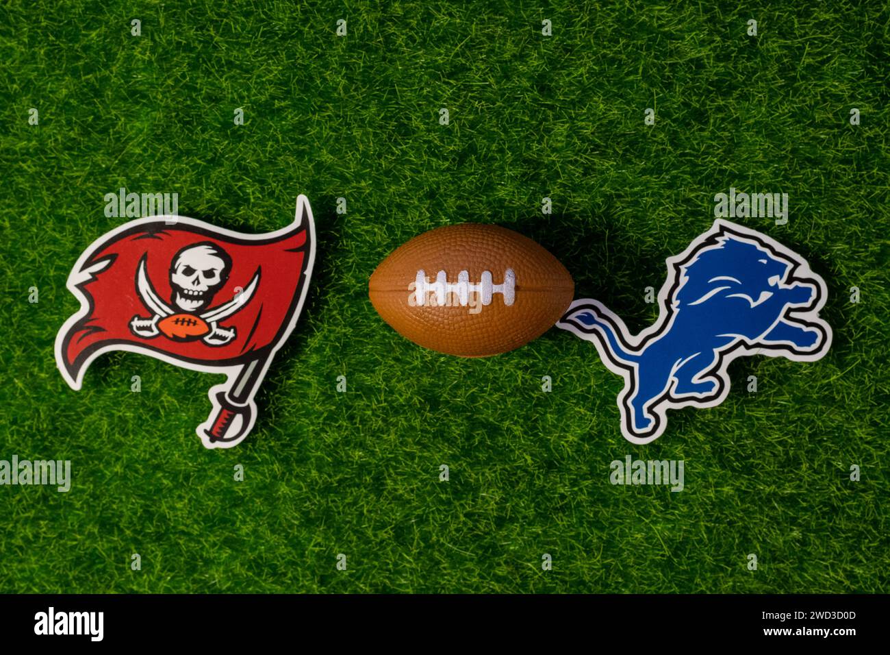 January 17, 2024, Las Vegas, USA, Emblems of football clubs ...